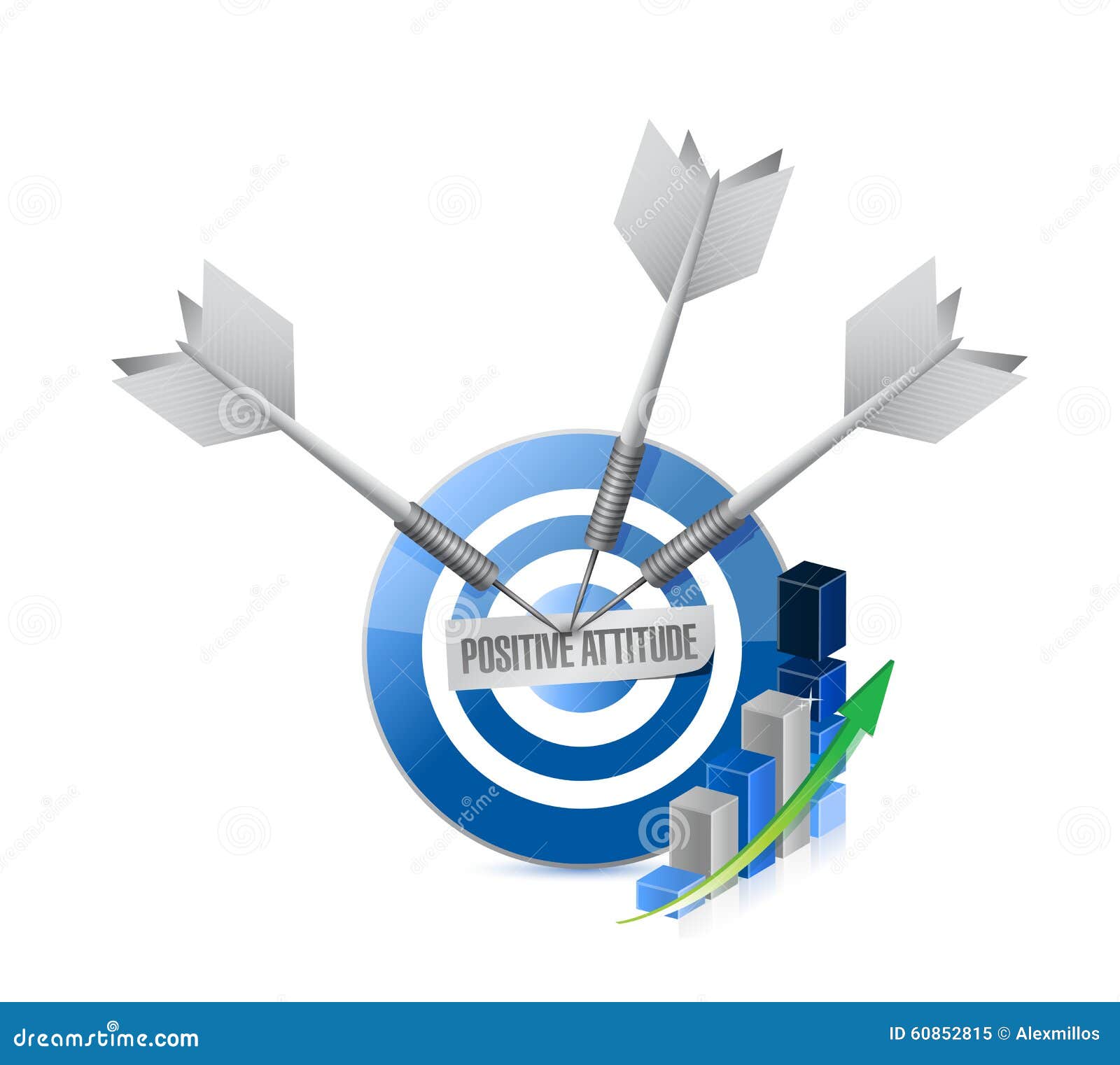 Positive Attitude Target Sign Concept Stock Illustration - Illustration ...