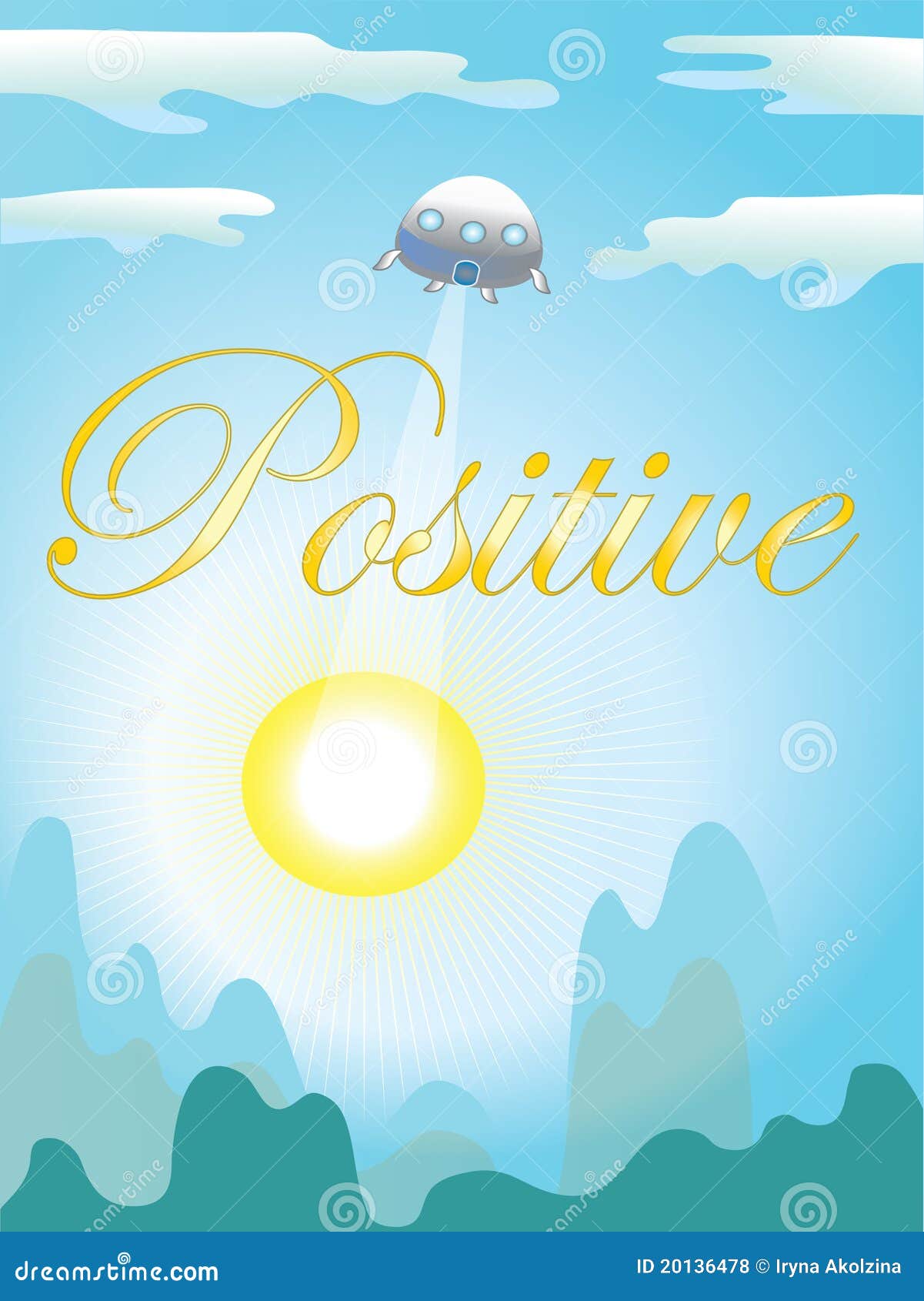 Positive background stock vector. Illustration of cloud - 20136478