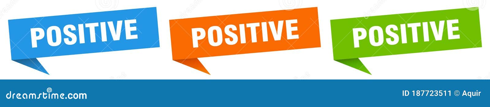 Positive Banner. Positive Speech Bubble Label Set Stock Vector ...