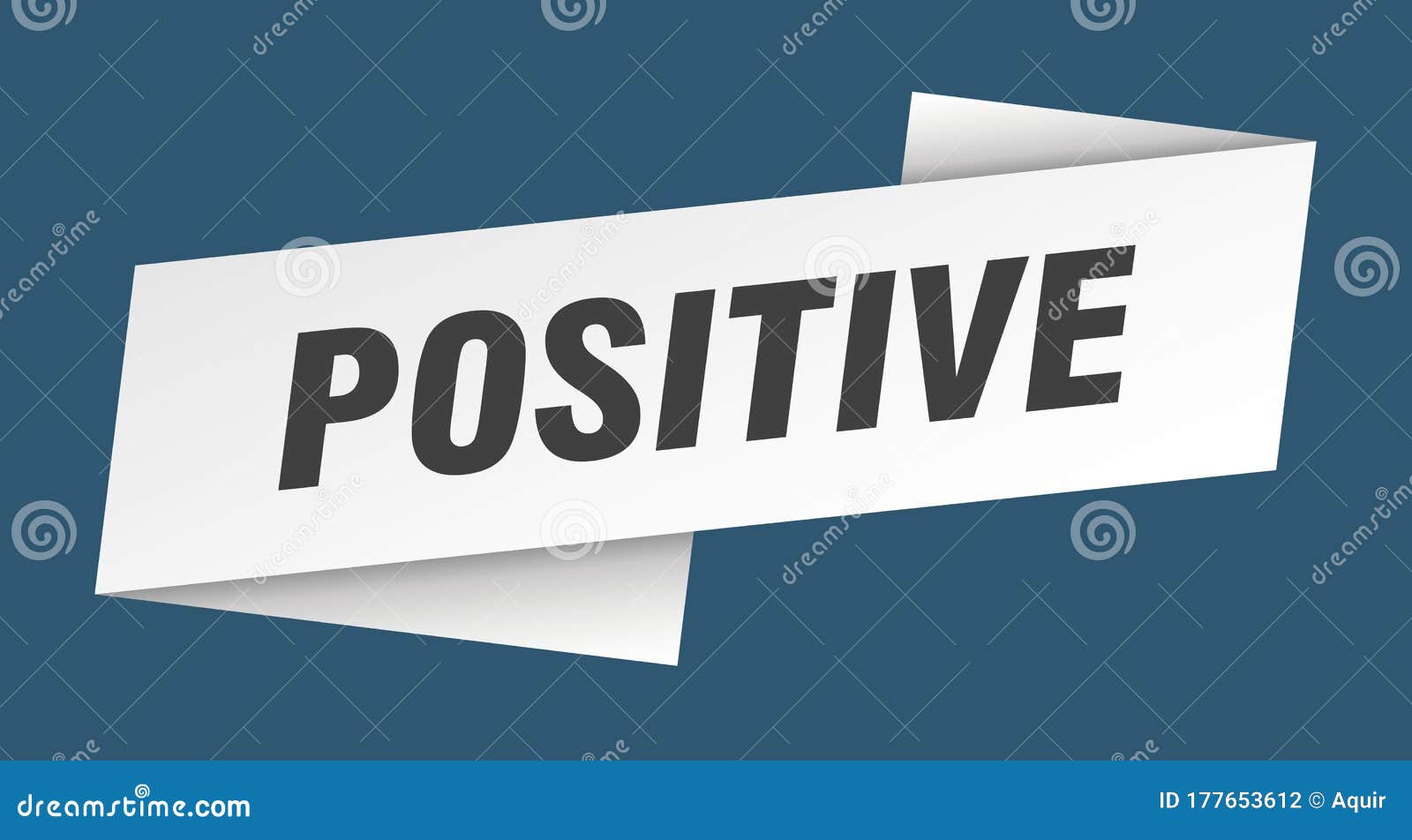 Positive Banner Template. Positive Ribbon Label Stock Vector ...