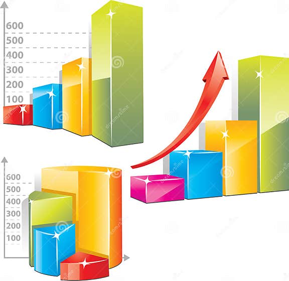 Positive bar graph stock vector. Illustration of chart - 14776217