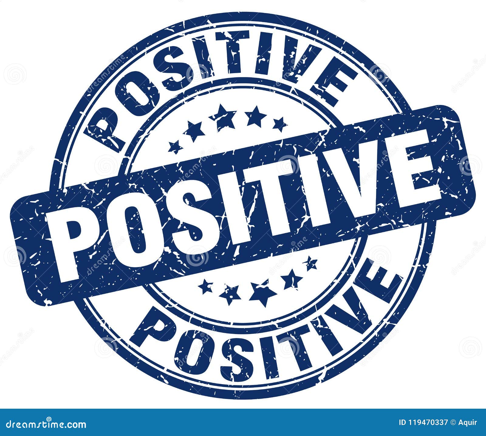 Positive blue stamp stock vector. Illustration of grungy - 119470337