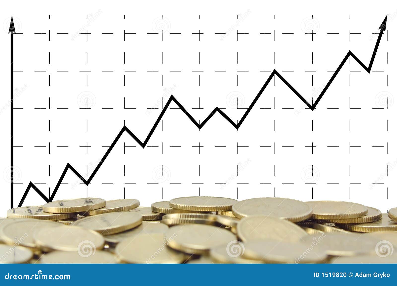Positive business graph stock photo. Image of forecast - 1519820