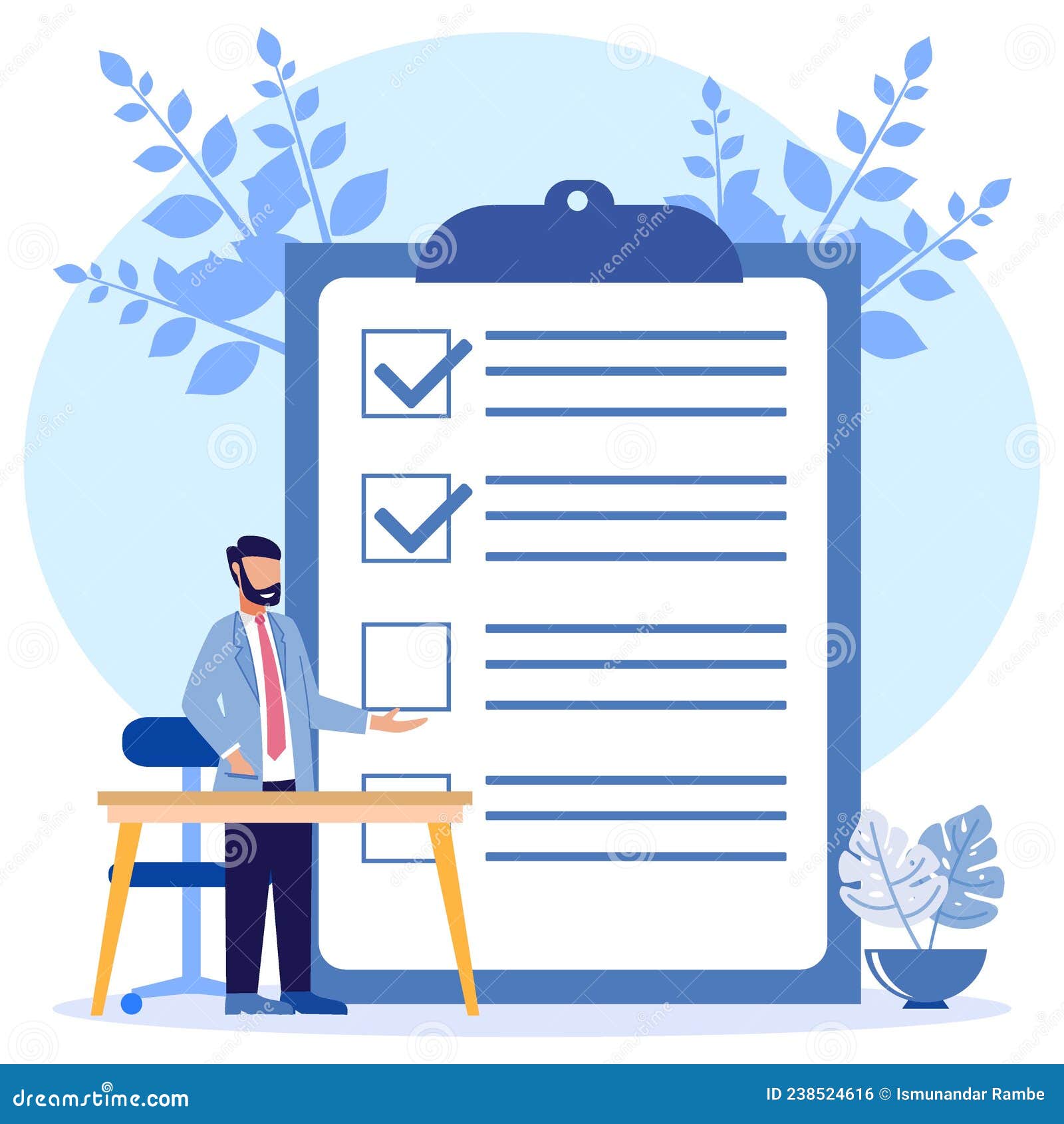 Illustration Vector Graphic Cartoon Character of Checklist Stock Vector ...