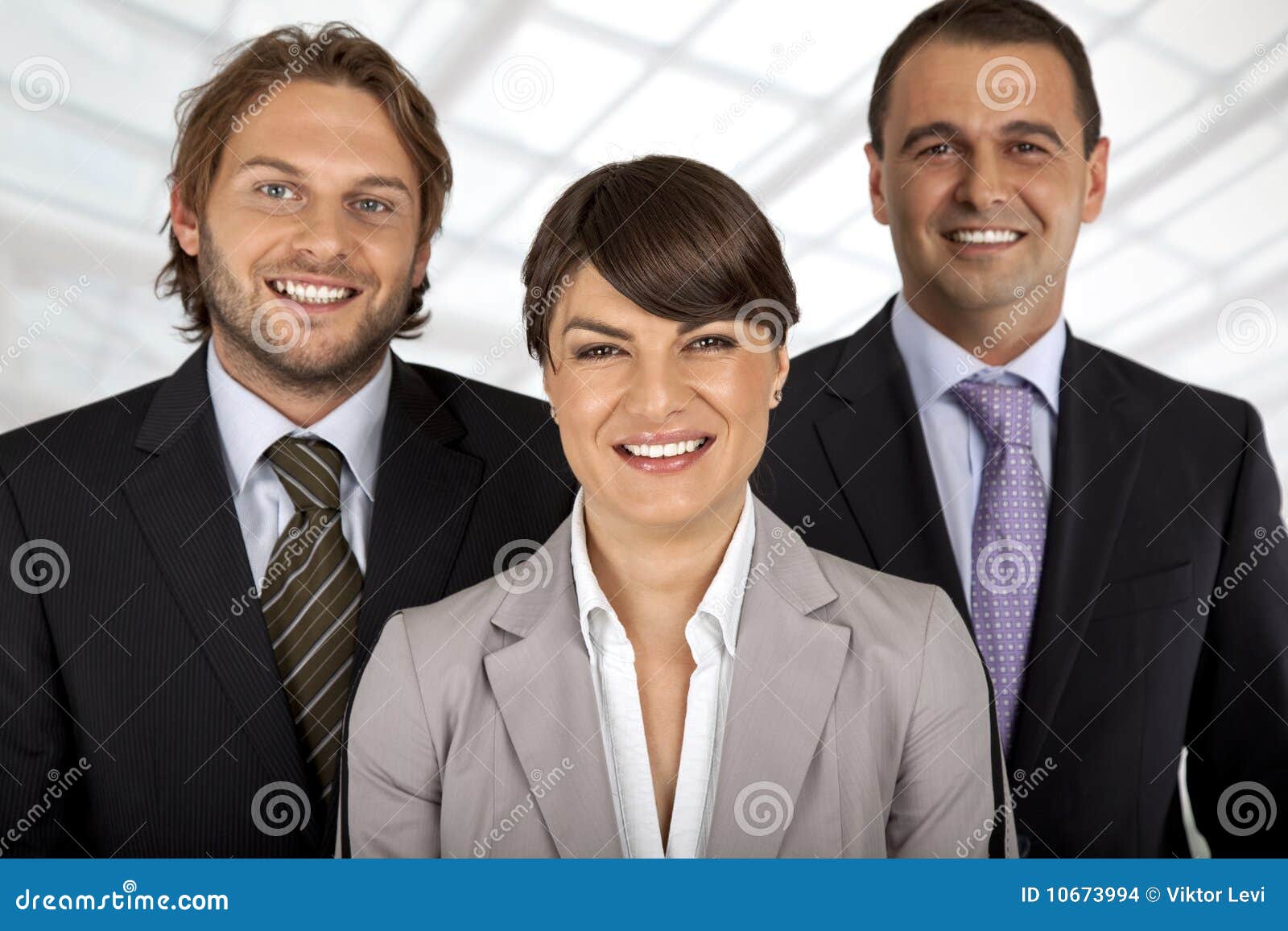 Positive Business Team of Three Stock Photo - Image of expertise ...