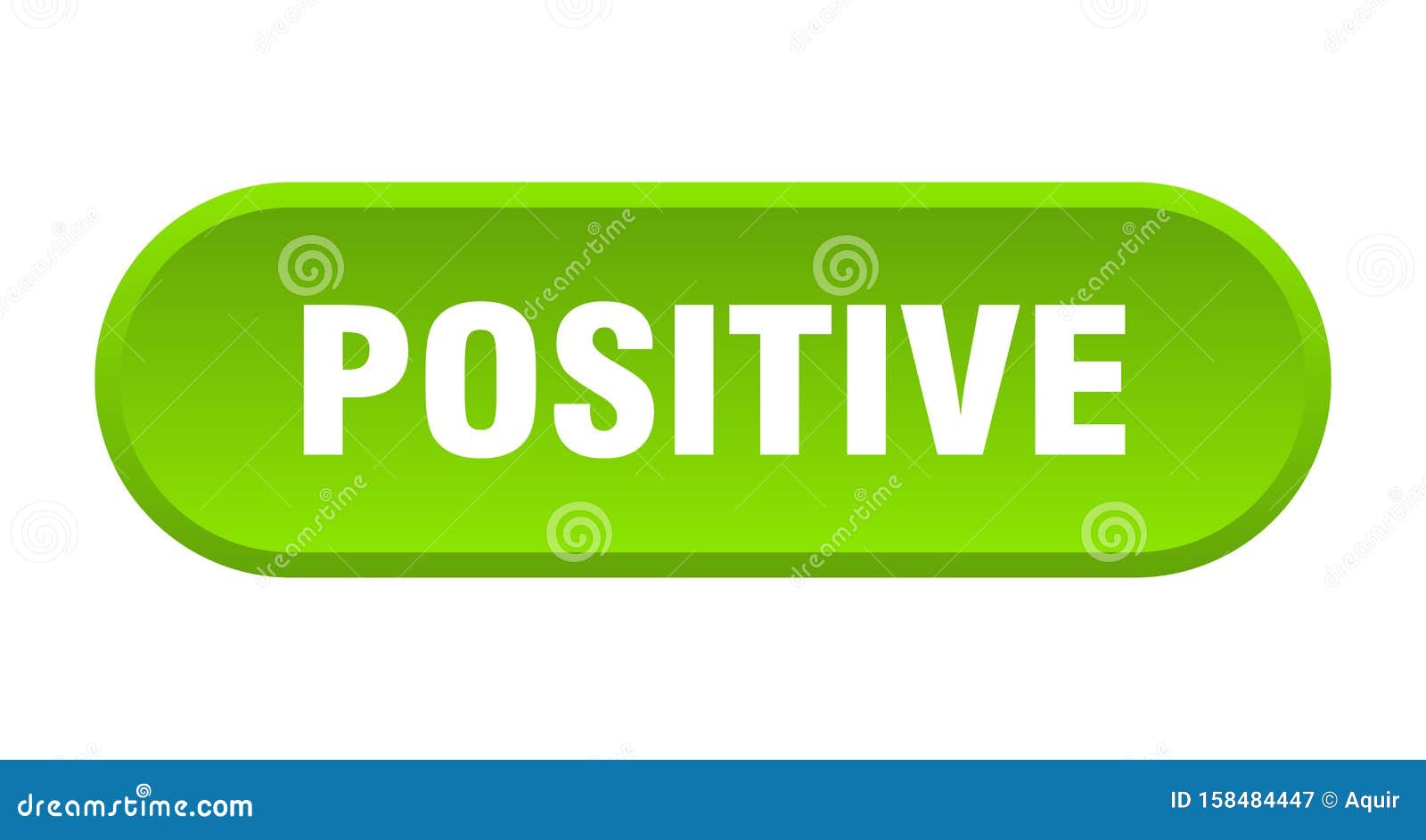 Positive button stock vector. Illustration of flat, stamp - 158484447