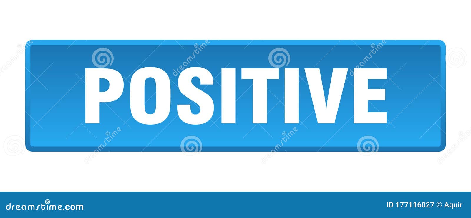 Positive Button. Positive Square Isolated Push Button Stock Vector ...