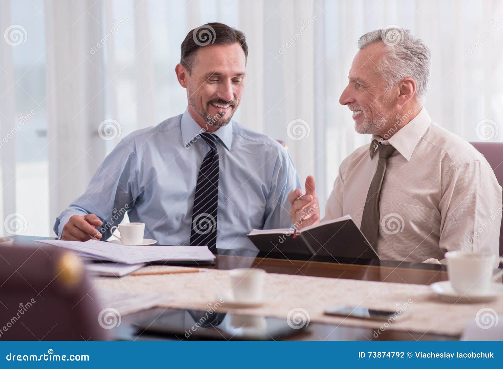 Positive Colleagues Having Nice Conversation Stock Photo - Image of ...