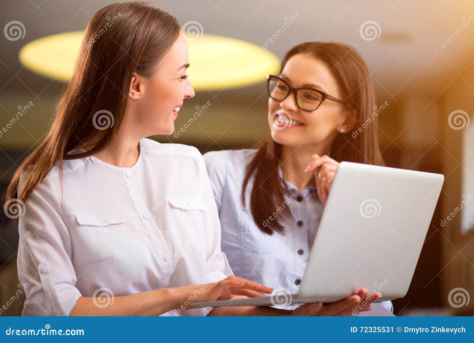 Positive Colleagues Talking with Each Other Stock Image - Image of ...