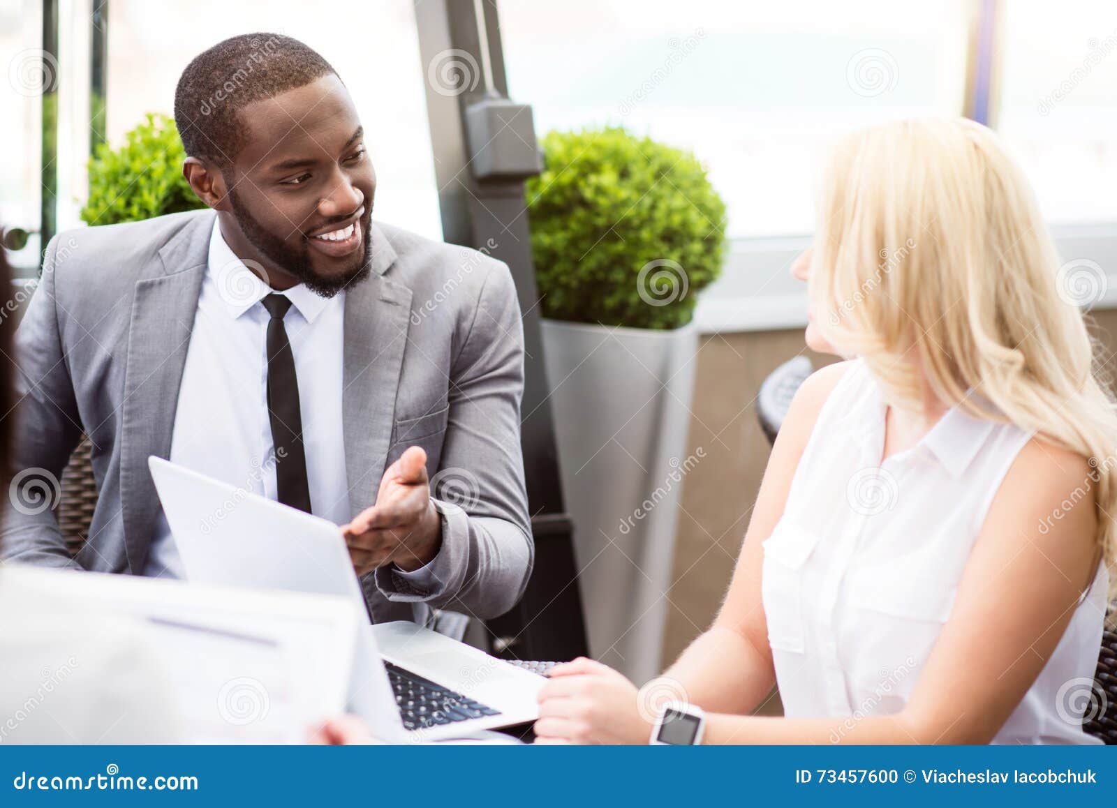 Positive Colleagues Talking Stock Photo - Image of colleagues, people ...