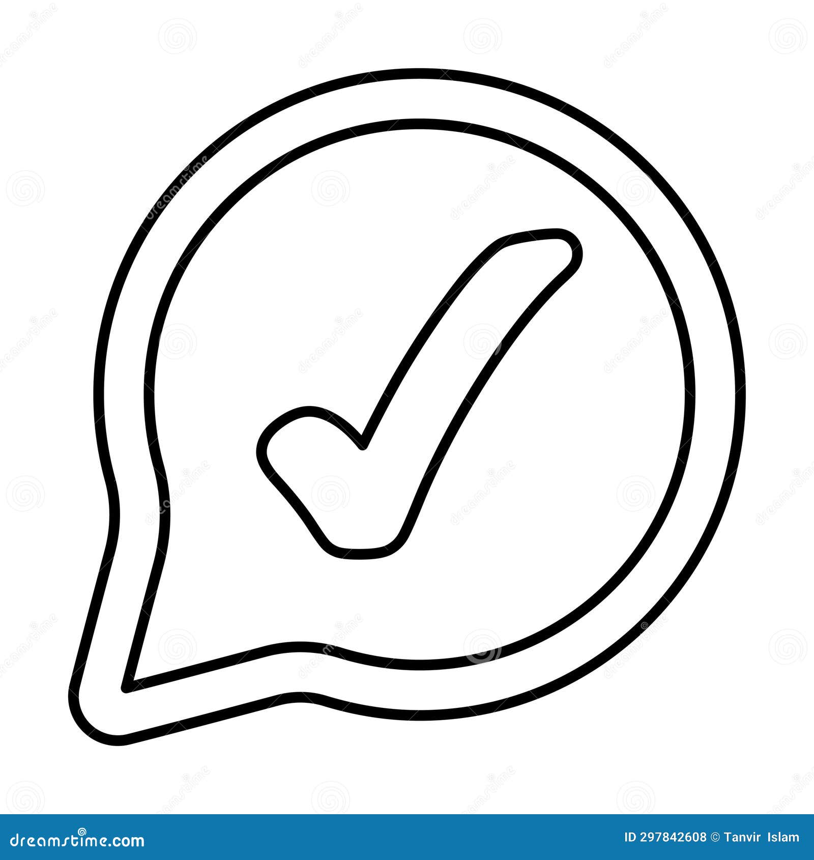 Positive Comment Icon in Outline Style Stock Illustration ...