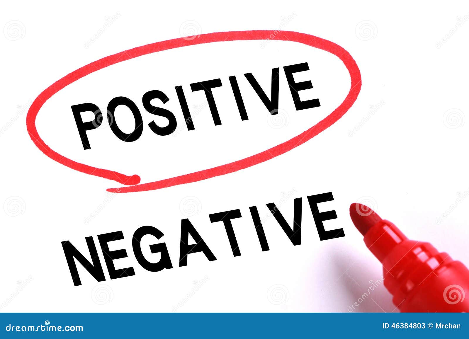 Positive Concept stock image. Image of mistake, comparison - 46384803