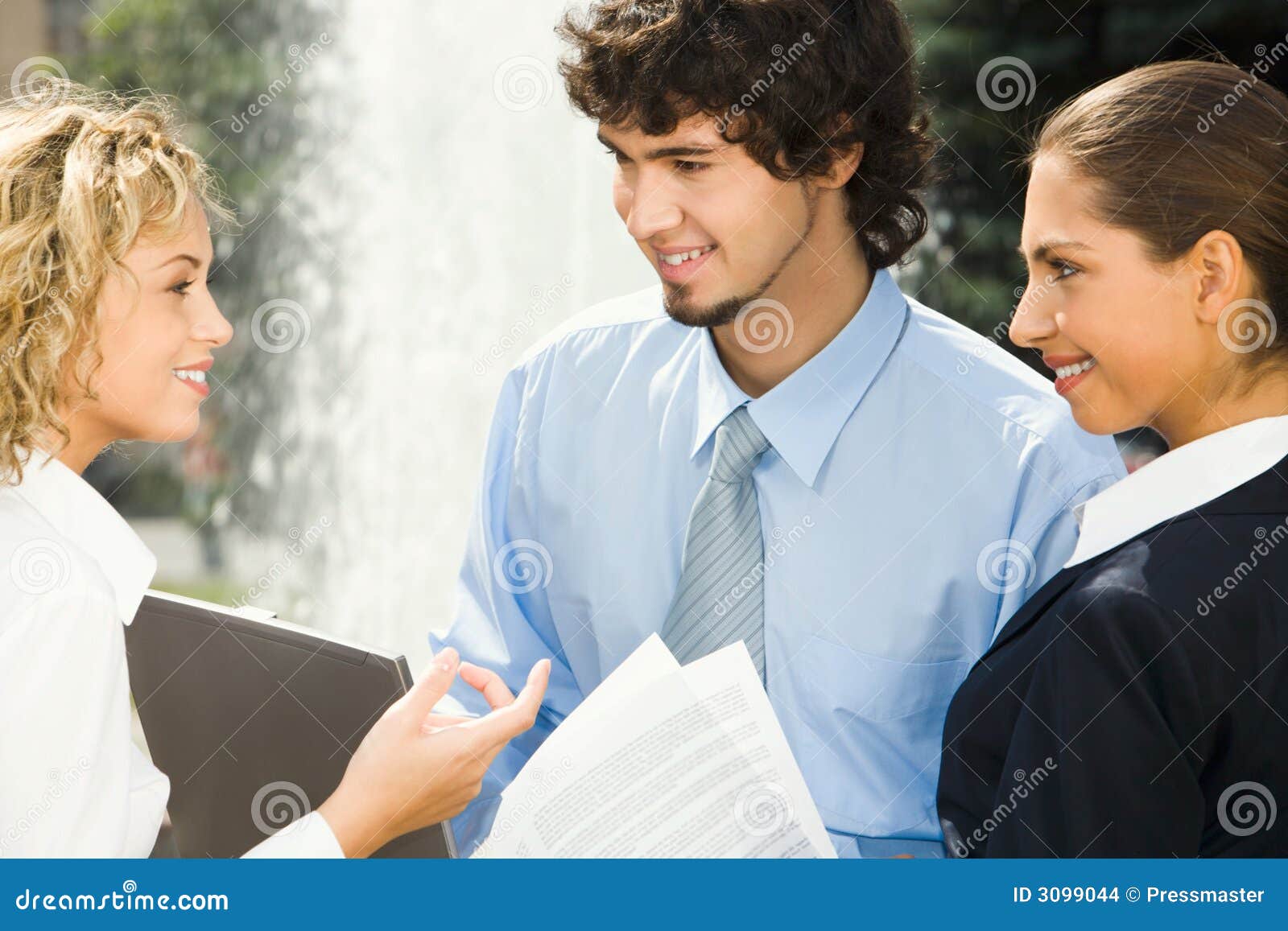 Positive conversation stock photo. Image of female, interaction - 3099044
