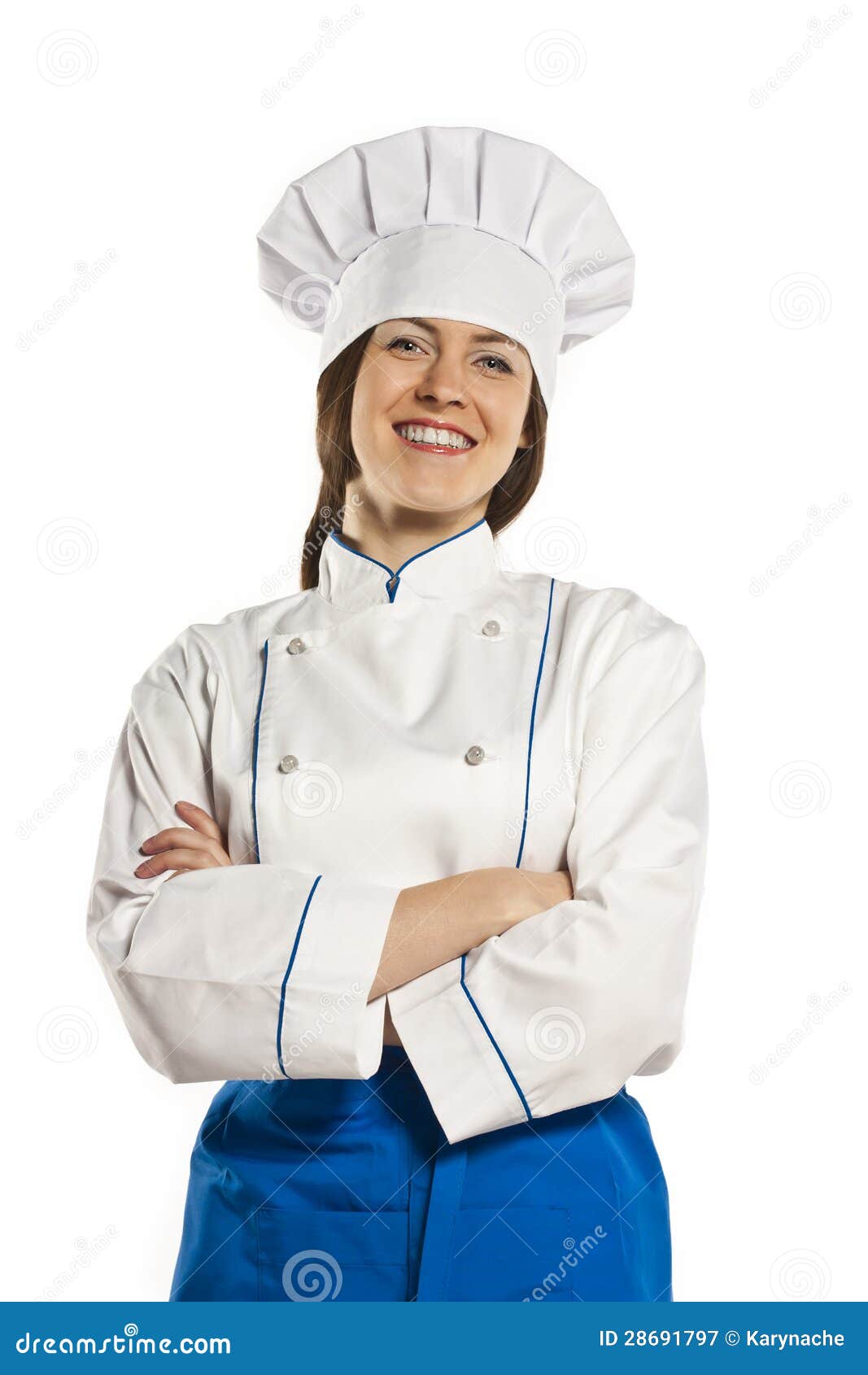 Positive Cook in the Studio Stock Image - Image of positive, uniform ...