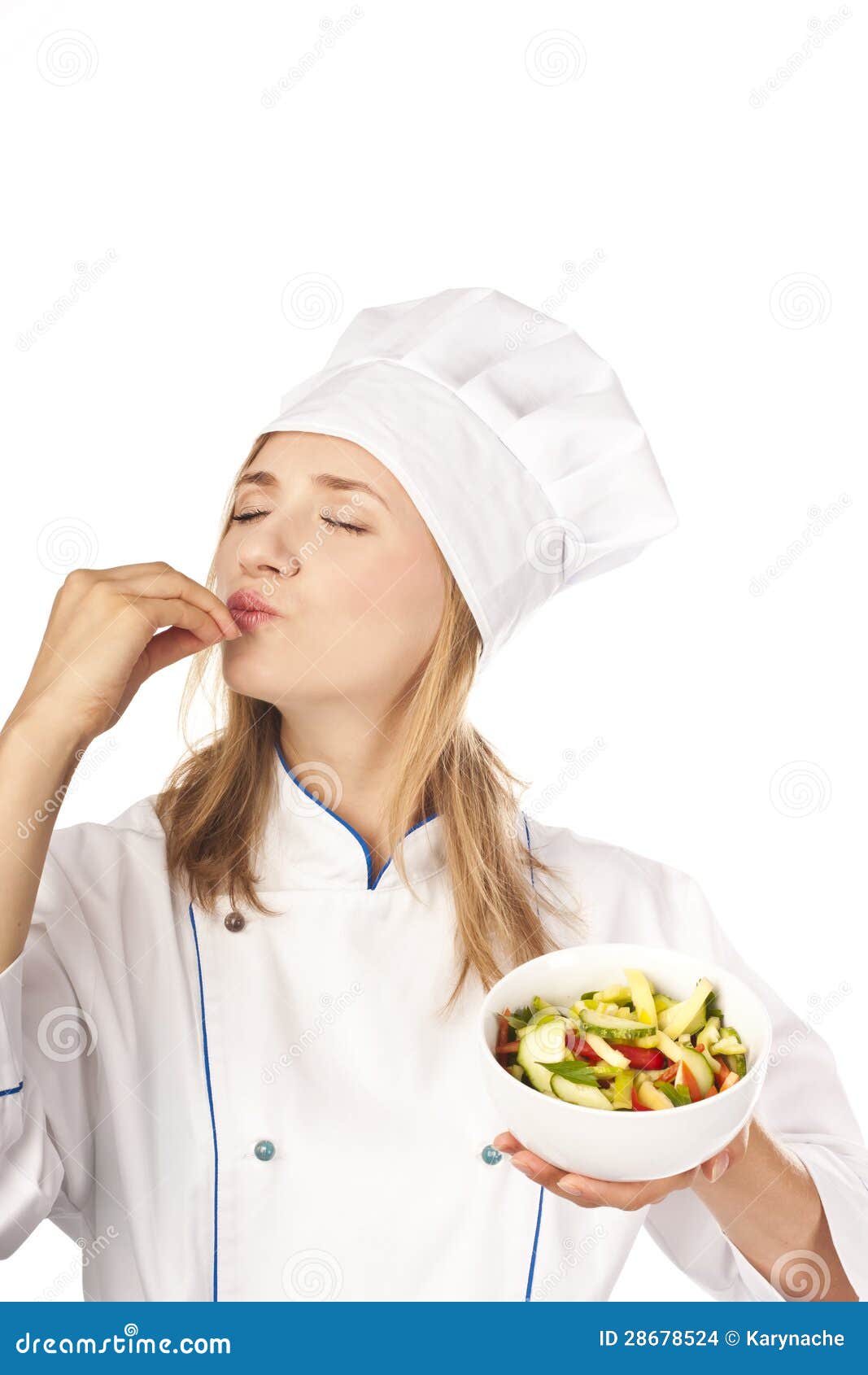 Positive Cook. Studio White Background Stock Photo - Image of person ...