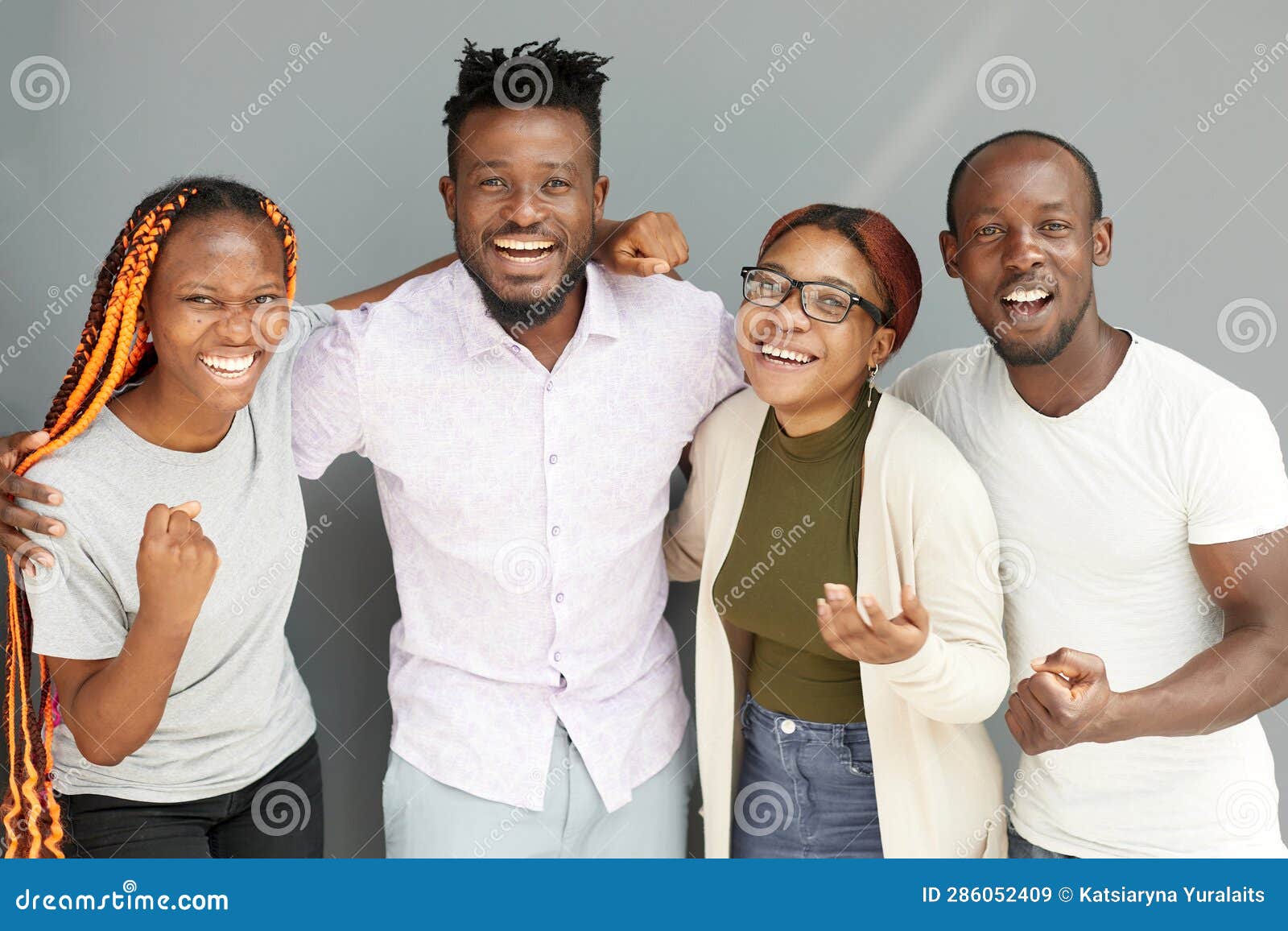 Positive Corporate Team Posing while Looking at the Camera Stock Image ...