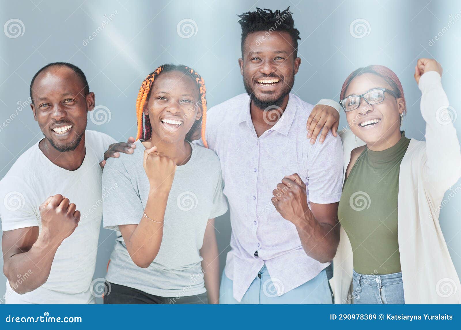 Positive Corporate Team Posing while Looking at the Camera Stock Image ...
