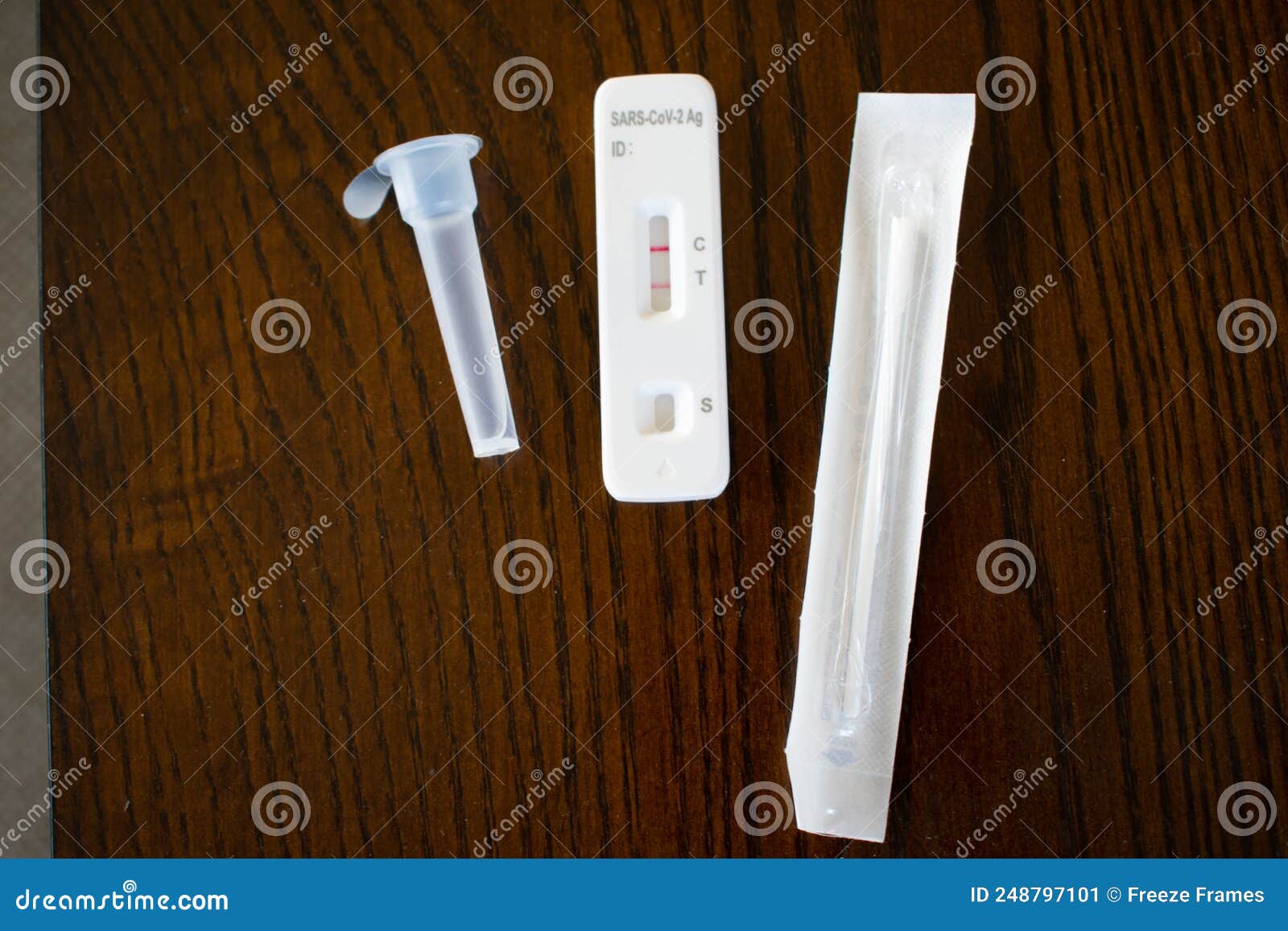 Positive COVID-19 Rapid Test at Home Test Stock Image - Image of ...