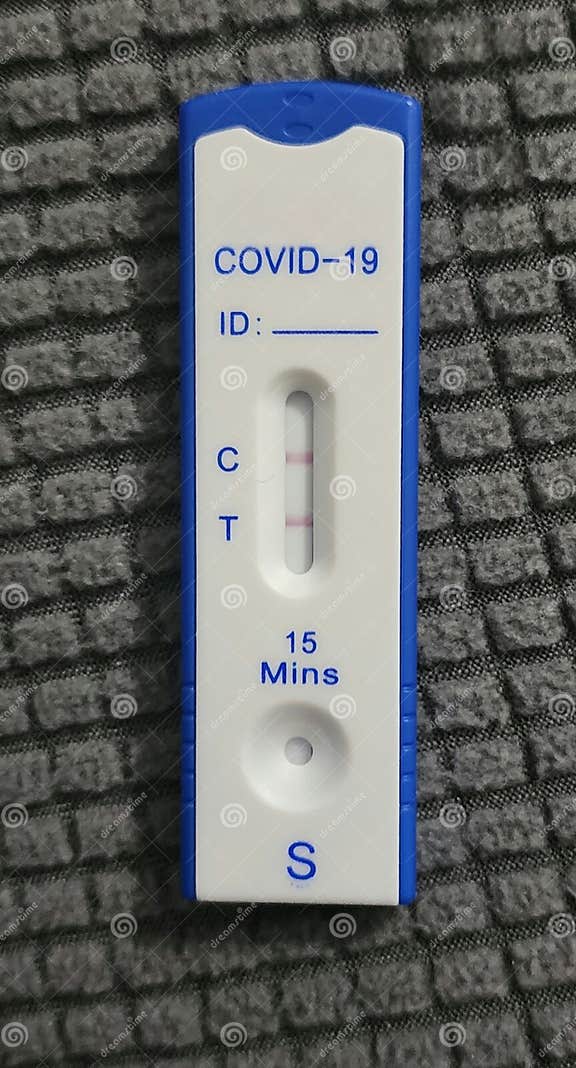 Positive Covid 19 Rapid Test Strip Stock Photo - Image of rapid, test ...