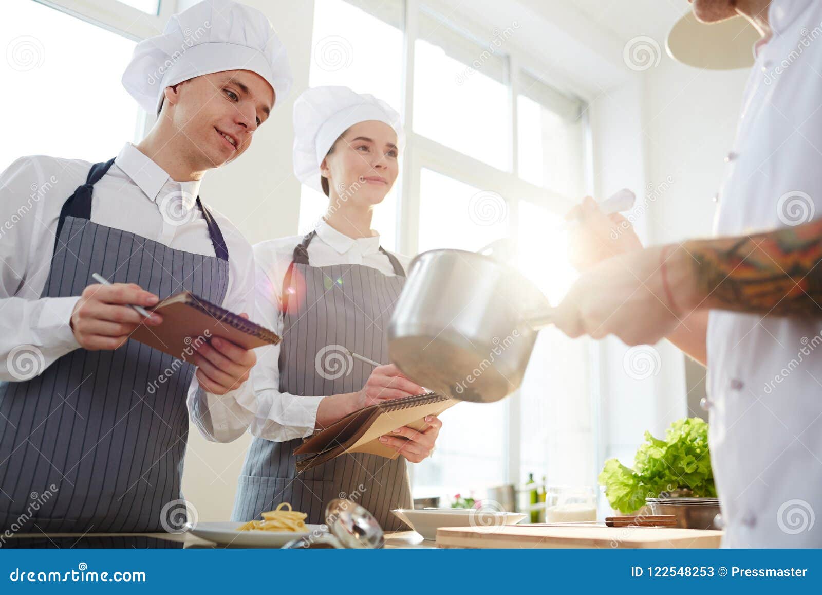 Knowledge about cooking stock image. Image of apron - 122548253