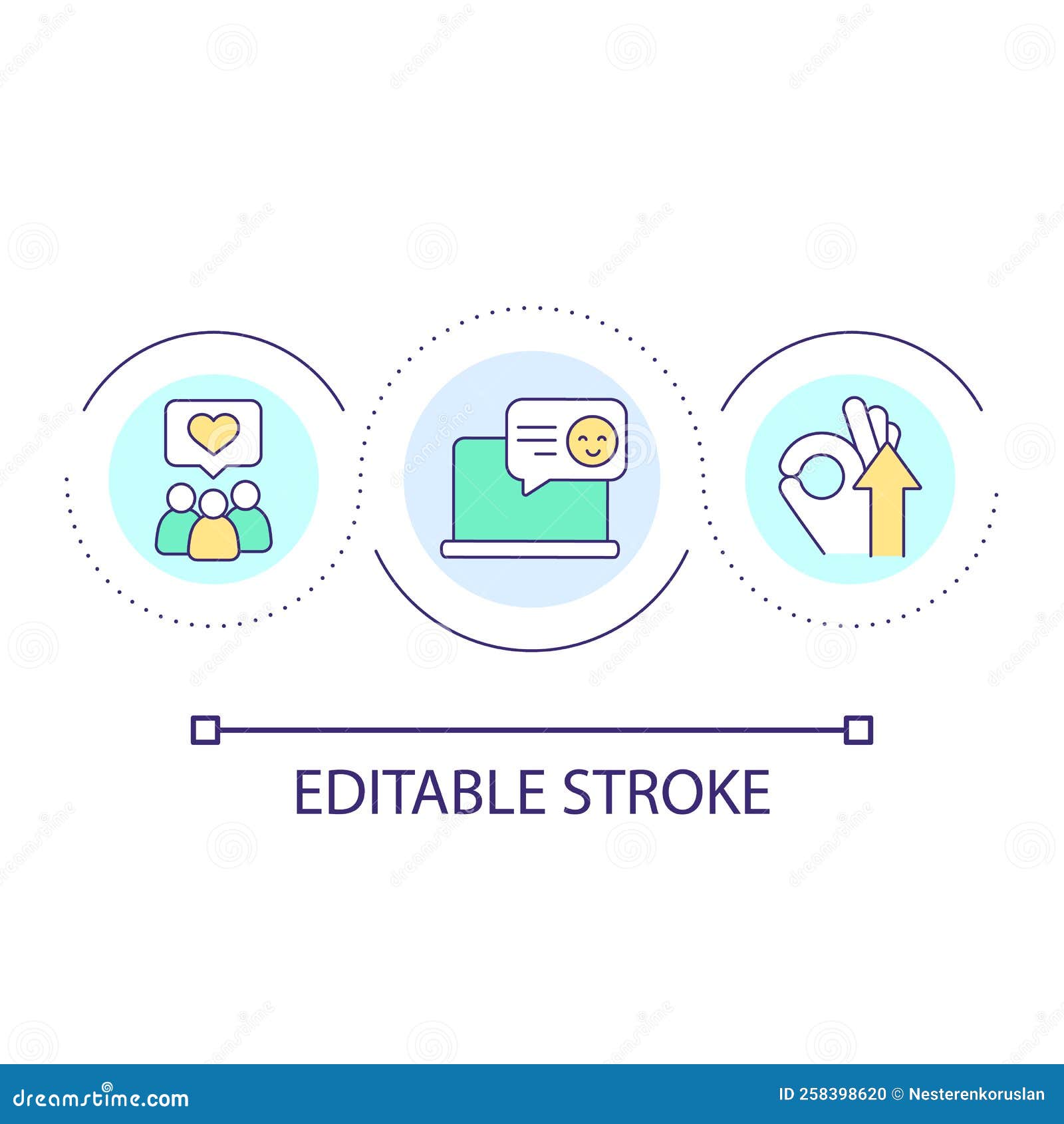 Positive Customer Feedback Loop Concept Icon Stock Vector ...