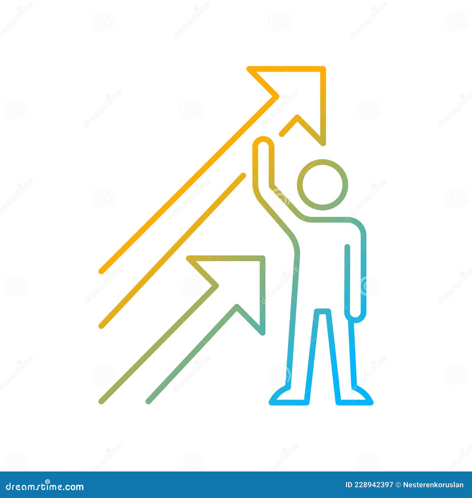 Positive Dynamics Gradient Linear Vector Icon Stock Vector ...