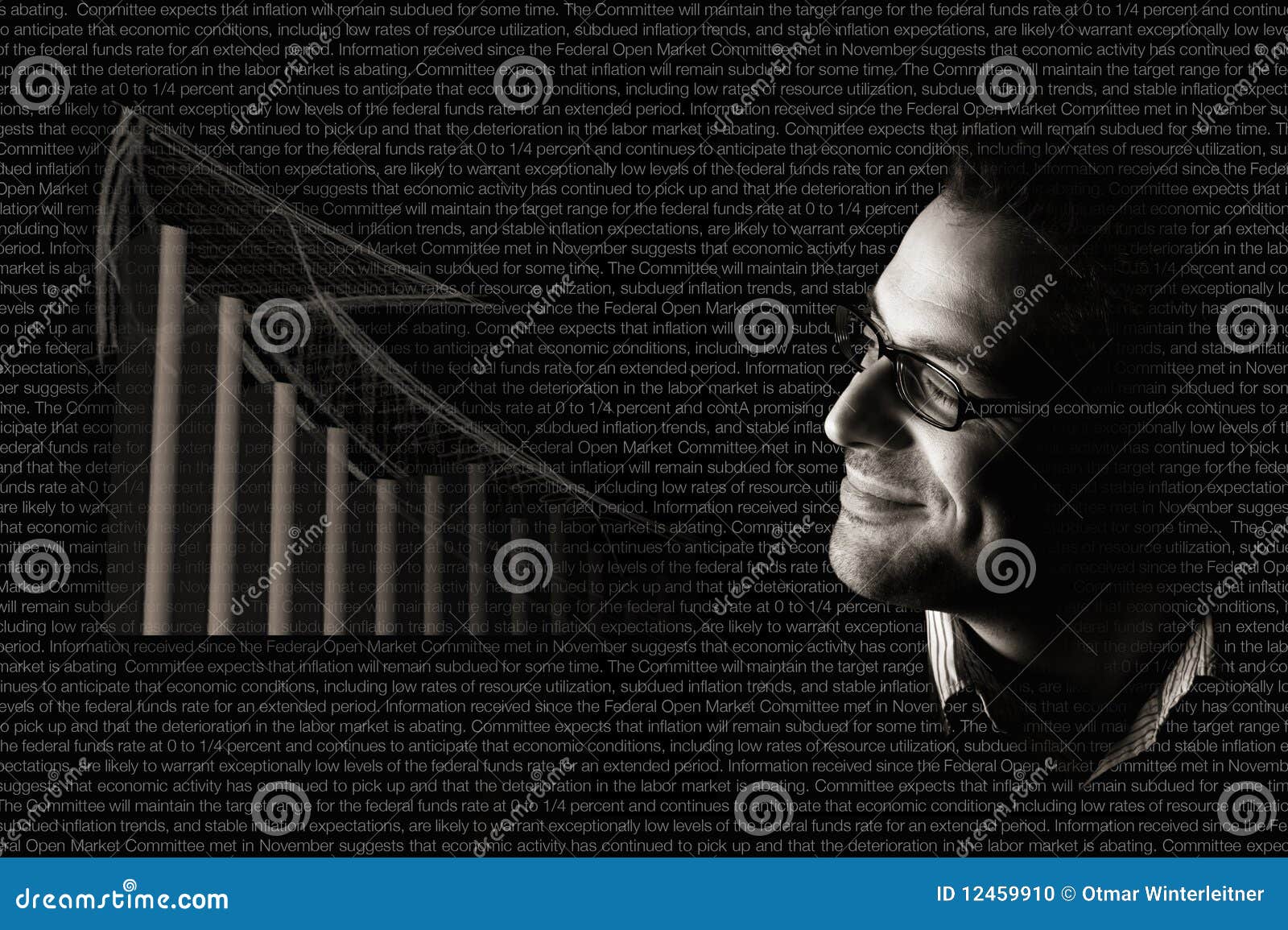 Positive economy outlook stock photo. Image of portrait - 12459910
