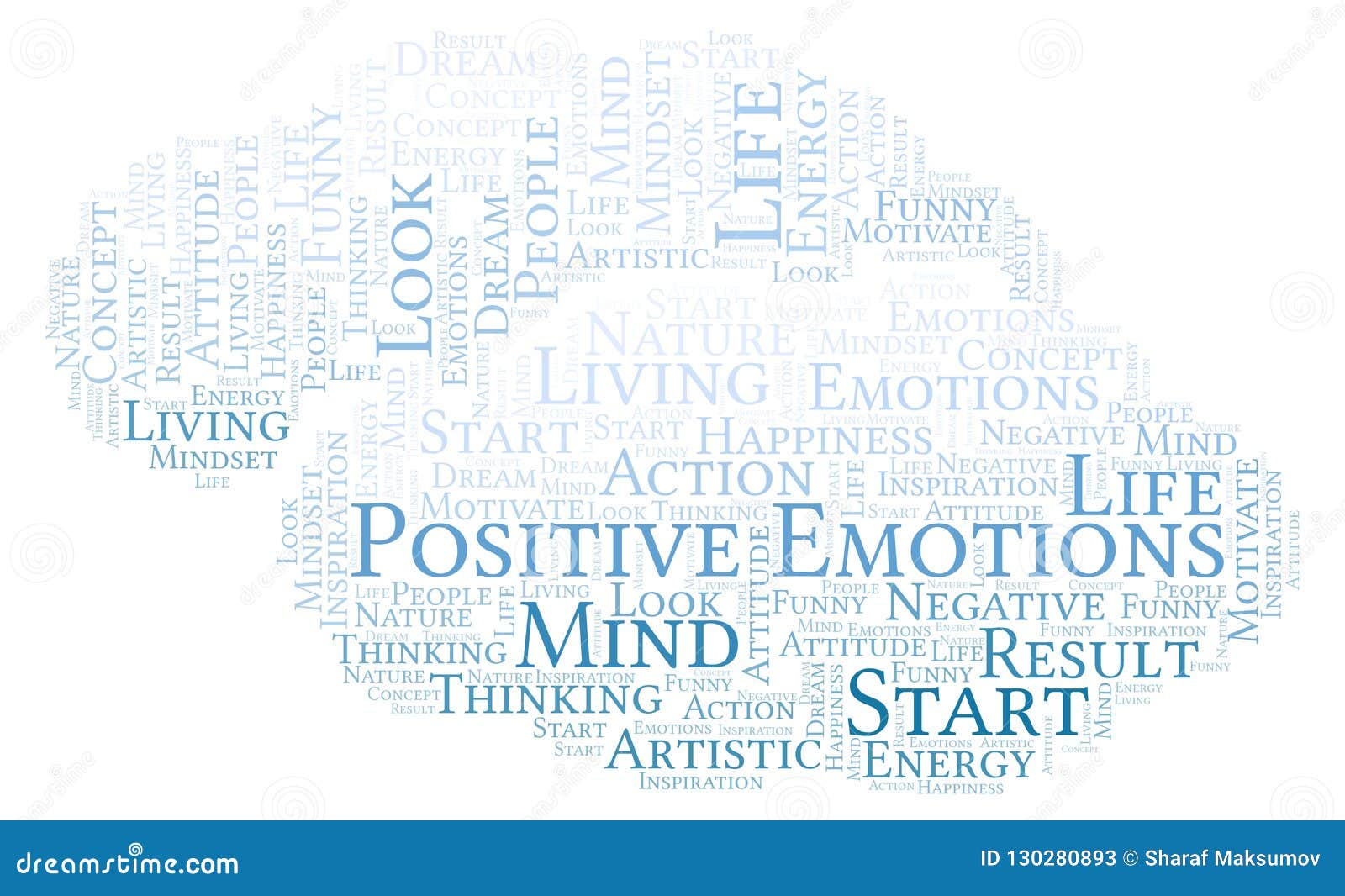 Positive Emotions Word Cloud, Made with Text only. Stock Illustration ... Positive Emotions Word Cloud, Made with Text only. Stock Illustration ...
