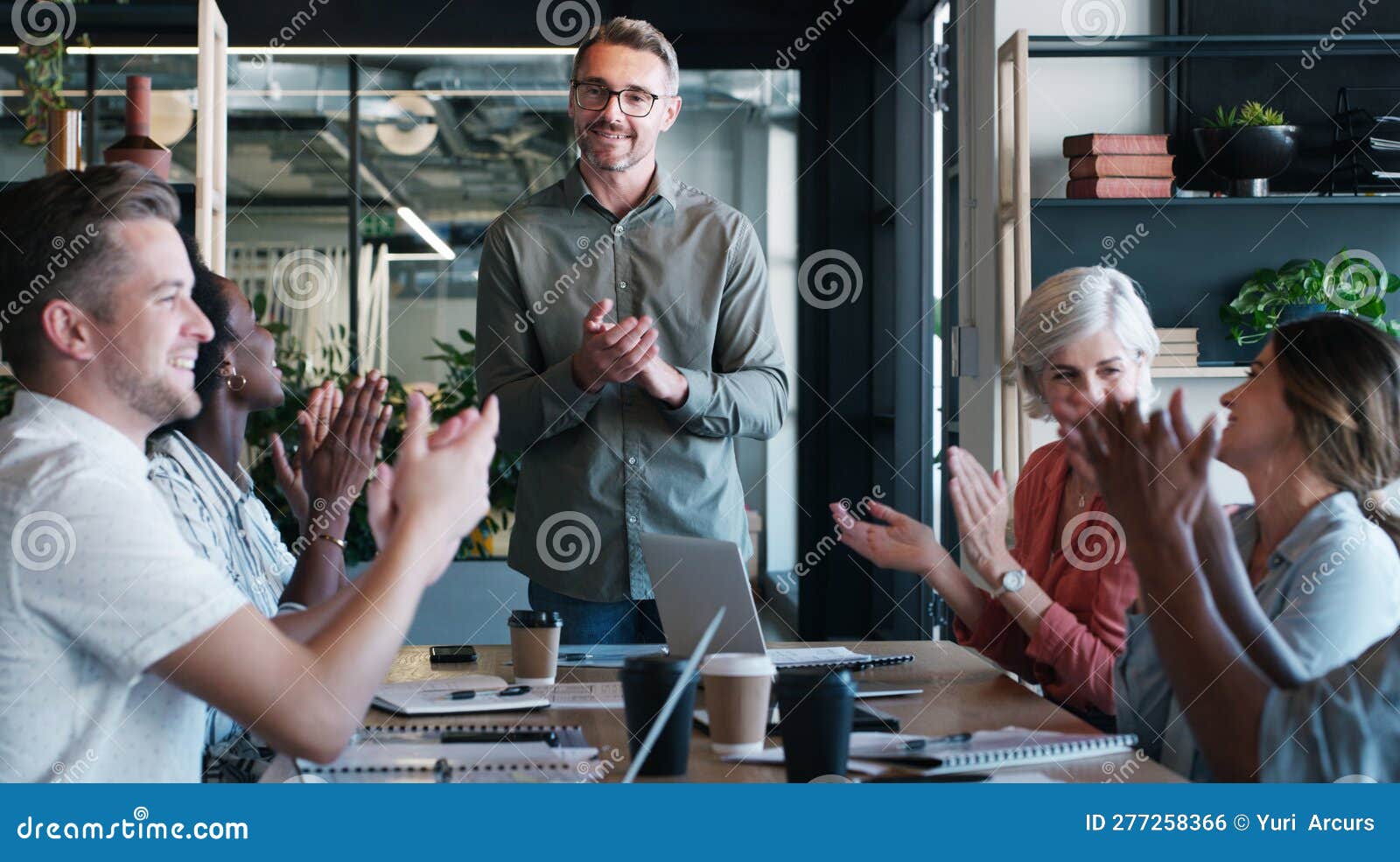 Positive Employees Inspire Positive Changes. a Group of Businesspeople ...