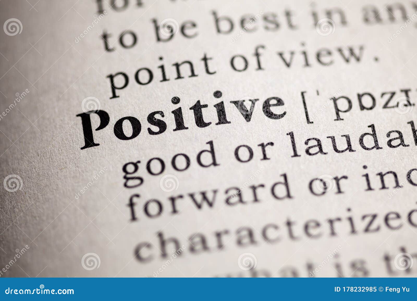 Definition of the Word Positive Stock Image - Image of positive, word ...