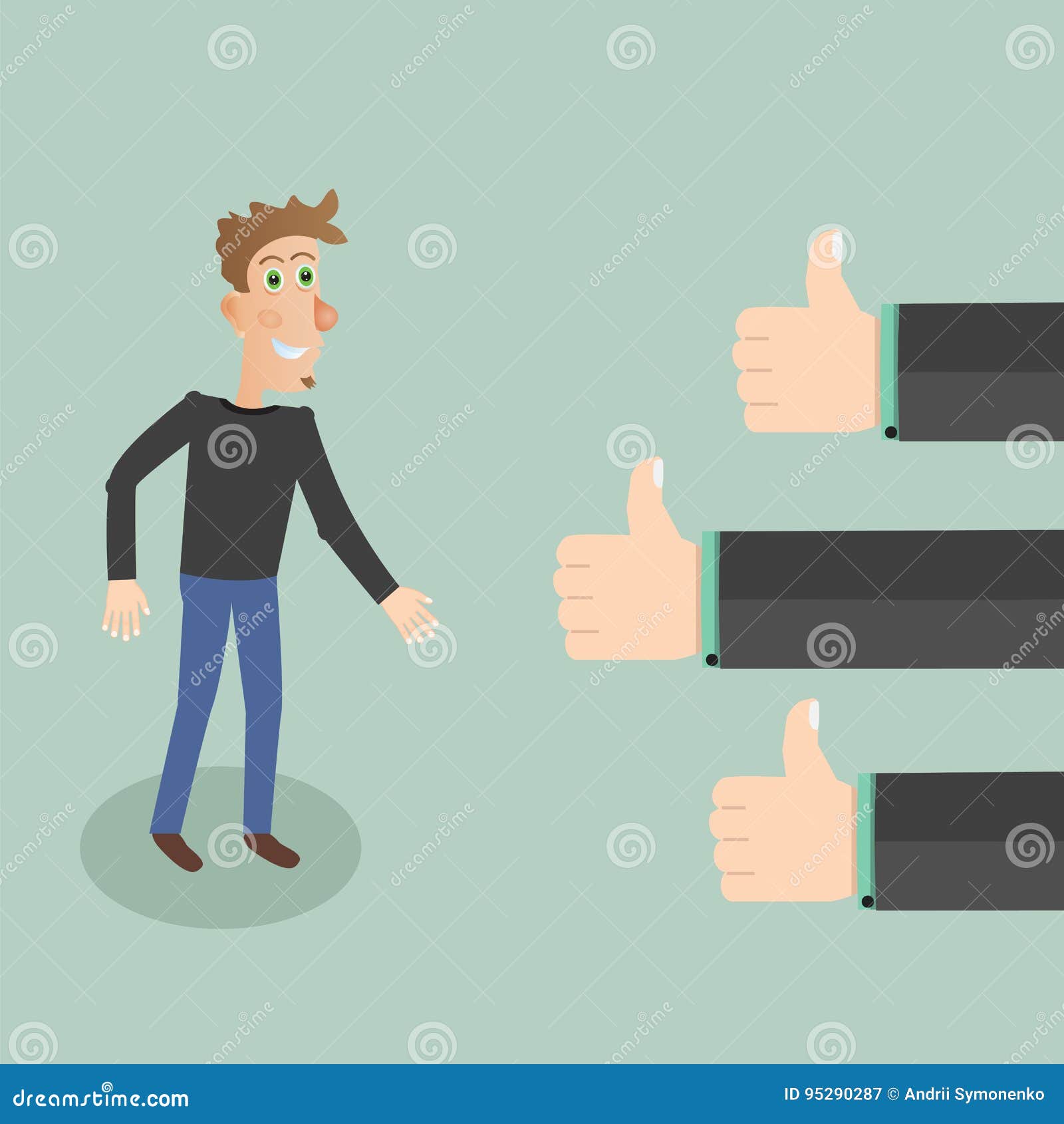 Positive Feedback Concept. Vector Illustration Stock Vector ...