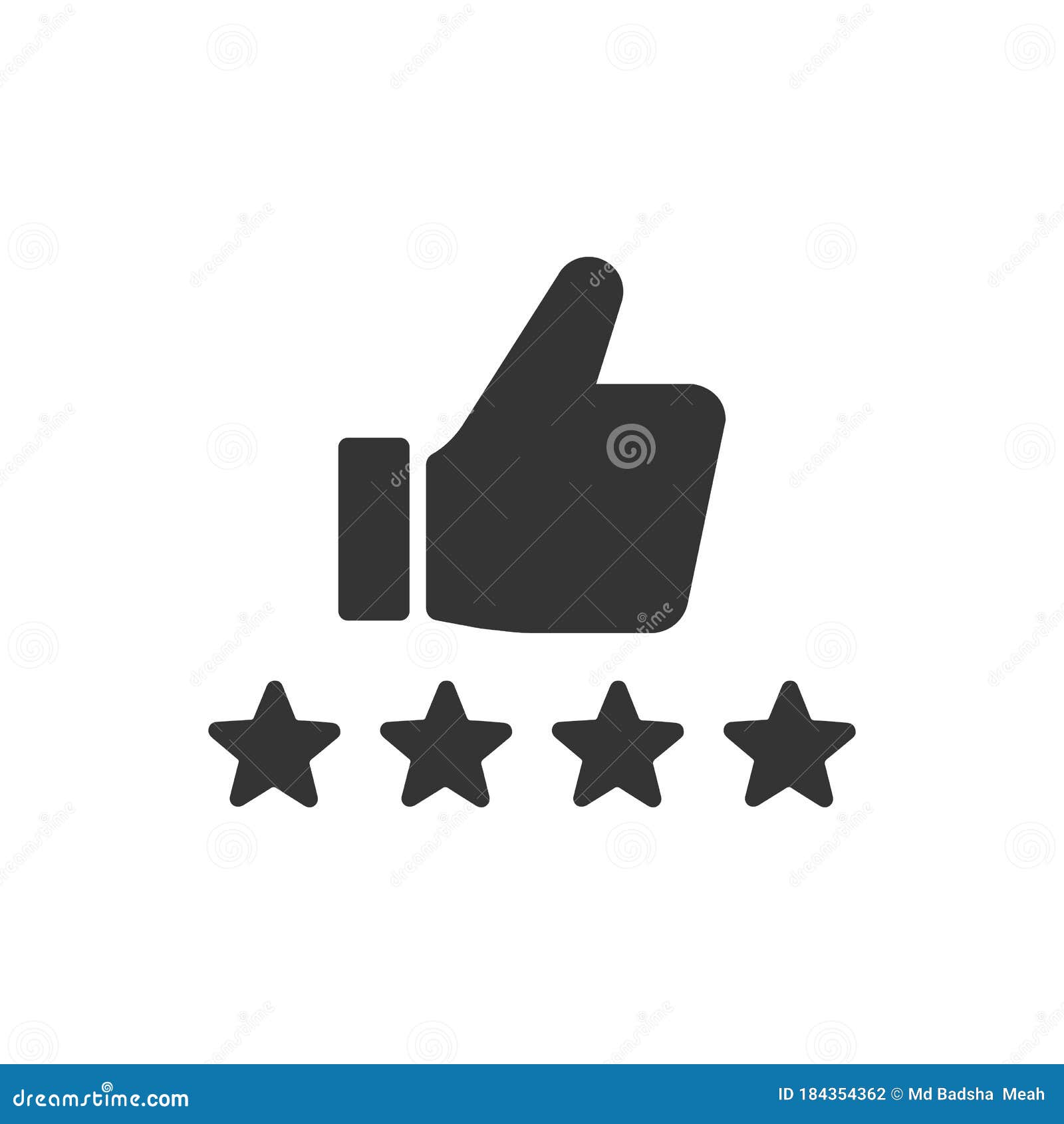 Positive Feedback Icon stock vector. Illustration of icon - 184354362