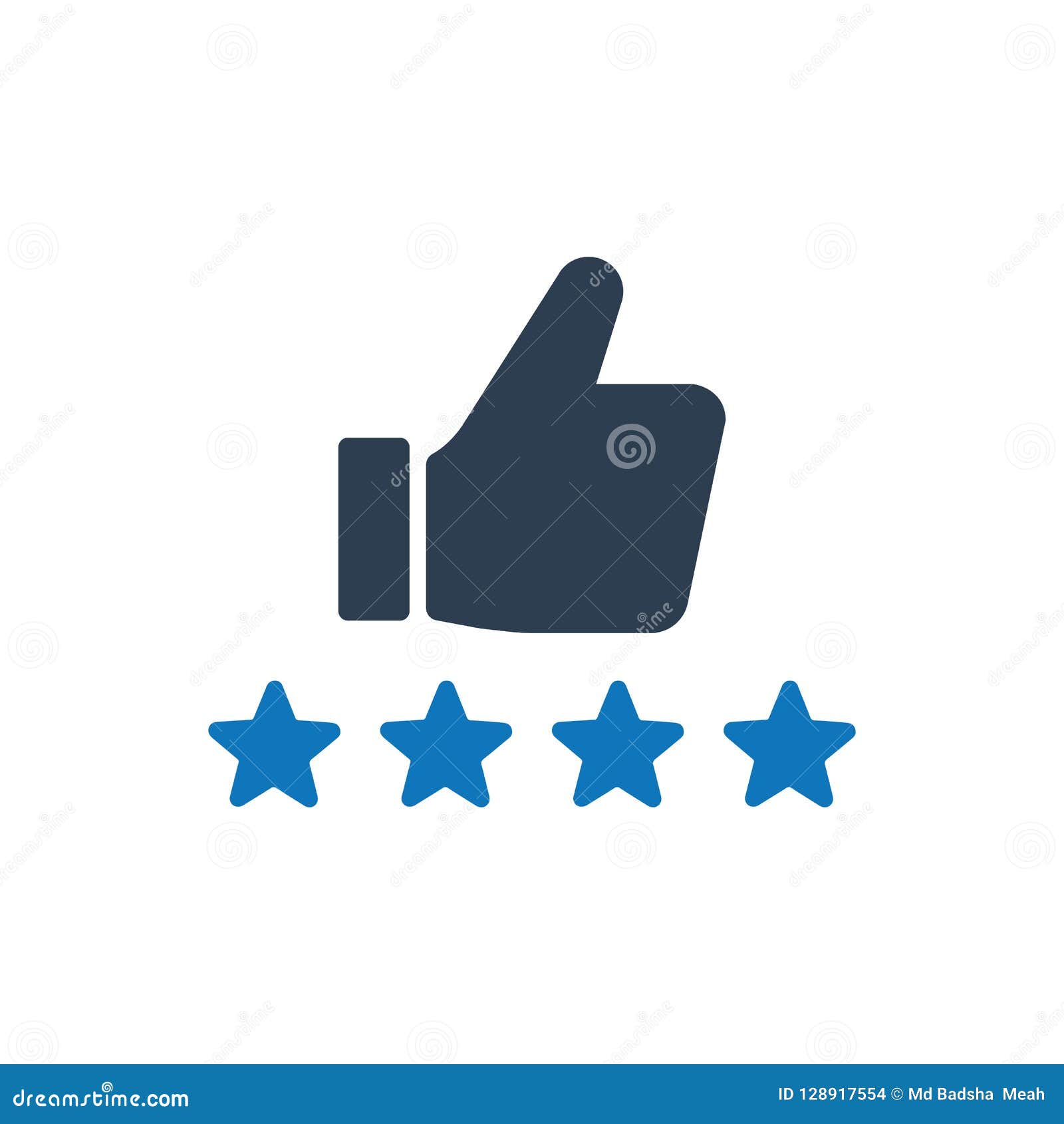Positive Feedback Icon stock vector. Illustration of review - 128917554