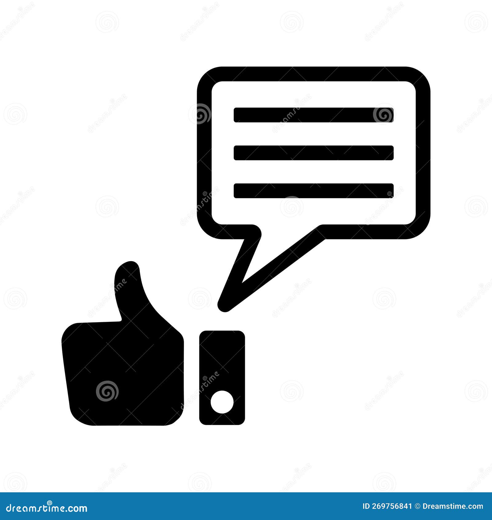Positive Feedback icon stock vector. Illustration of icon - 269756841