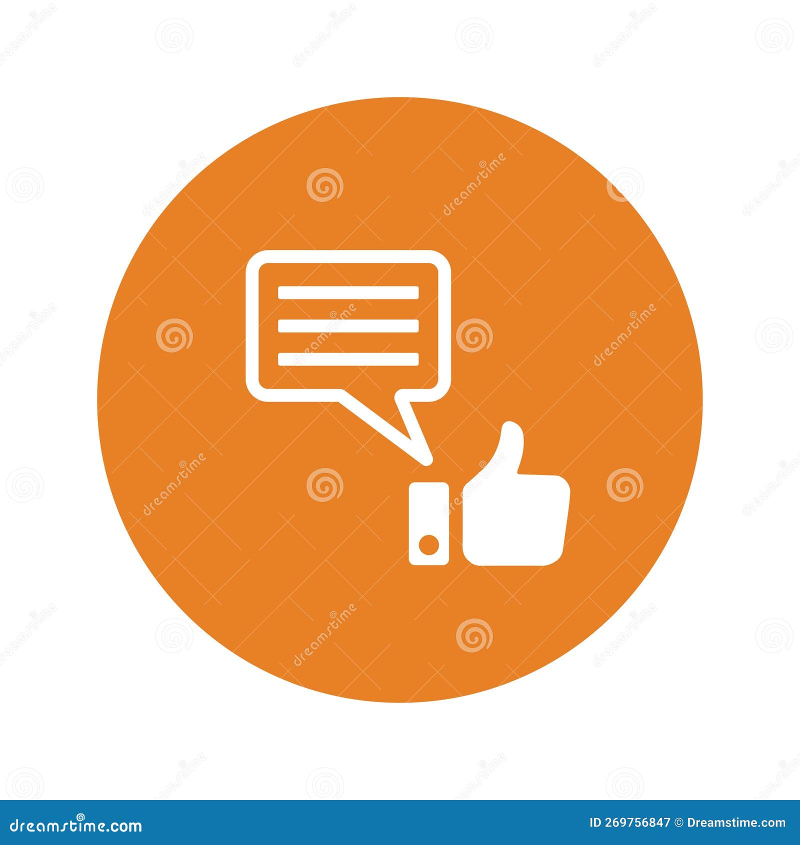 Positive Feedback icon stock illustration. Illustration of like - 269756847