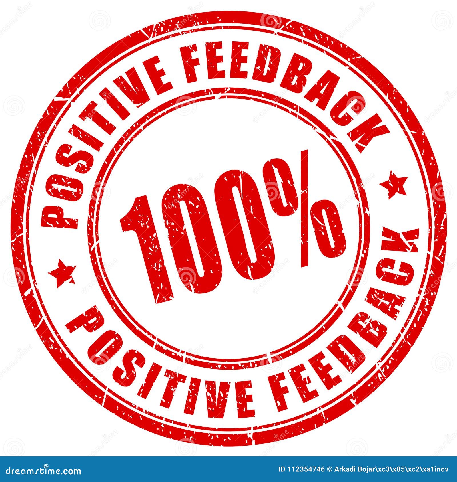 Positive Feedback Red Vector Stamp Stock Vector - Illustration of ...
