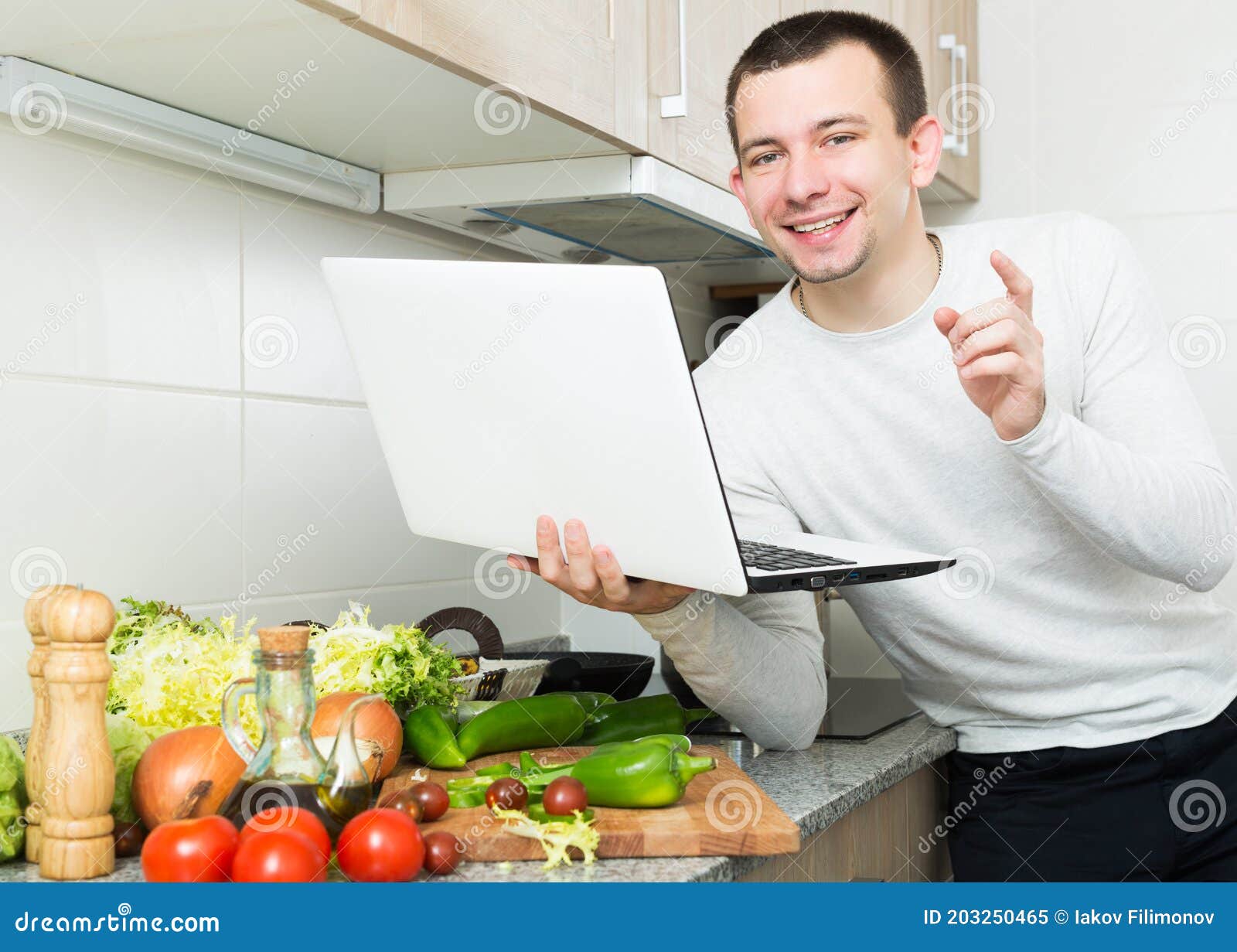 Freelancer Working with Laptop Stock Image - Image of handsome, home ...
