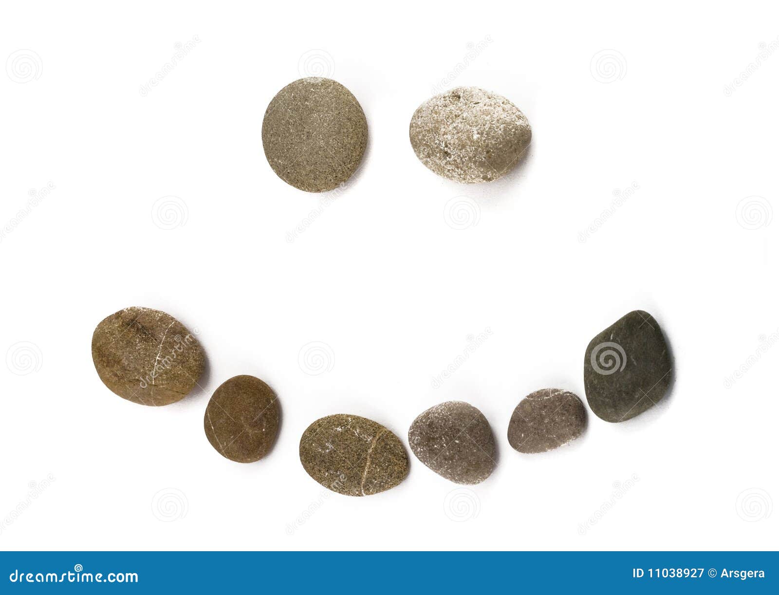 Positive Funny Emoticon Assembled of Pebble Stock Image - Image of ...