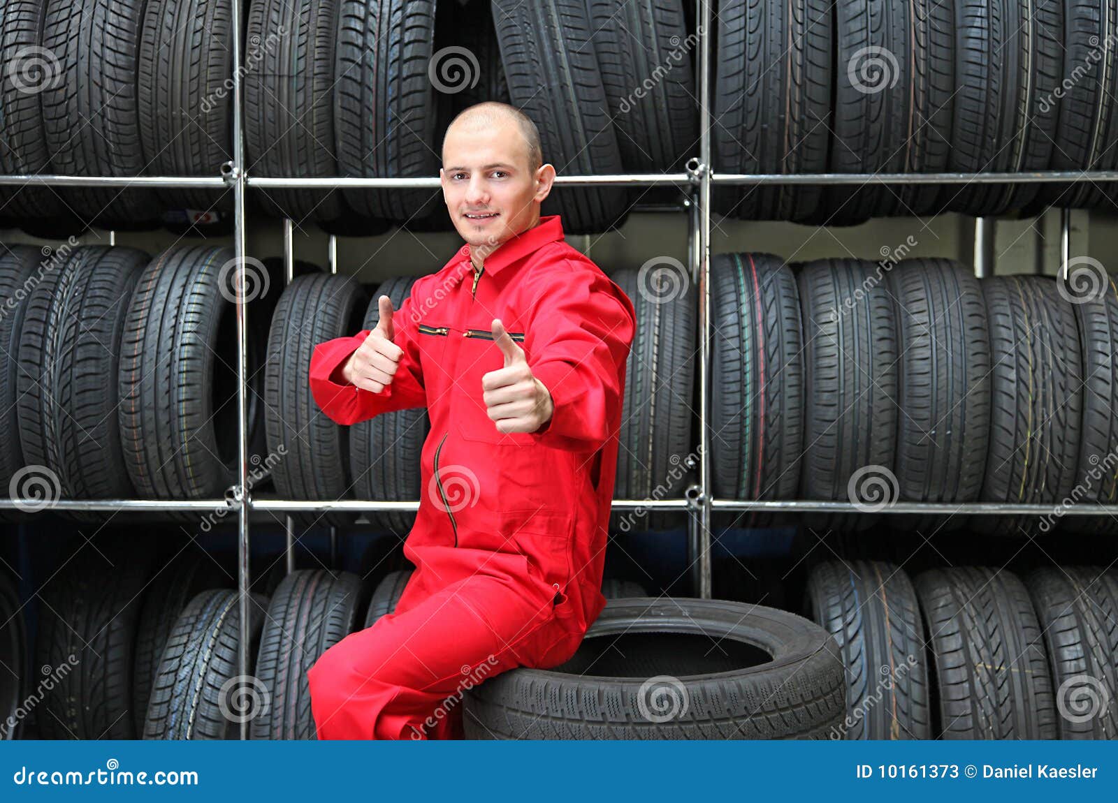 Positive Garage Worker Stock Image | CartoonDealer.com #10161373
