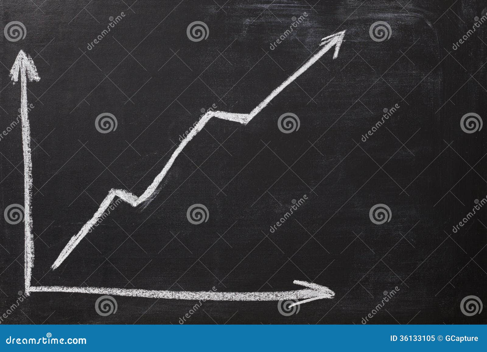 Positive Graph on Blackboard Stock Image - Image of calculation ...