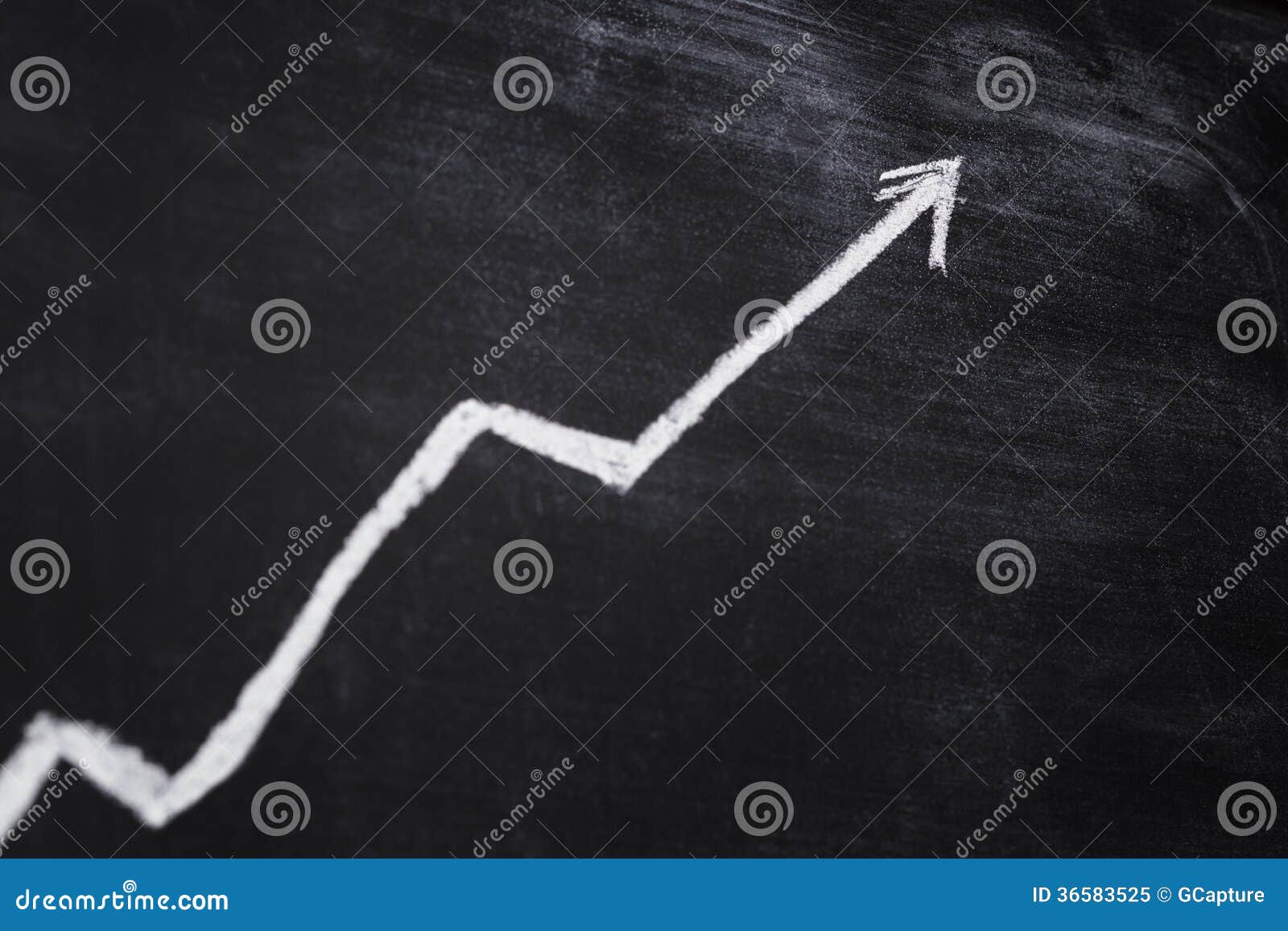 Positive Graph on Blackboard Stock Image - Image of progress, increase ...