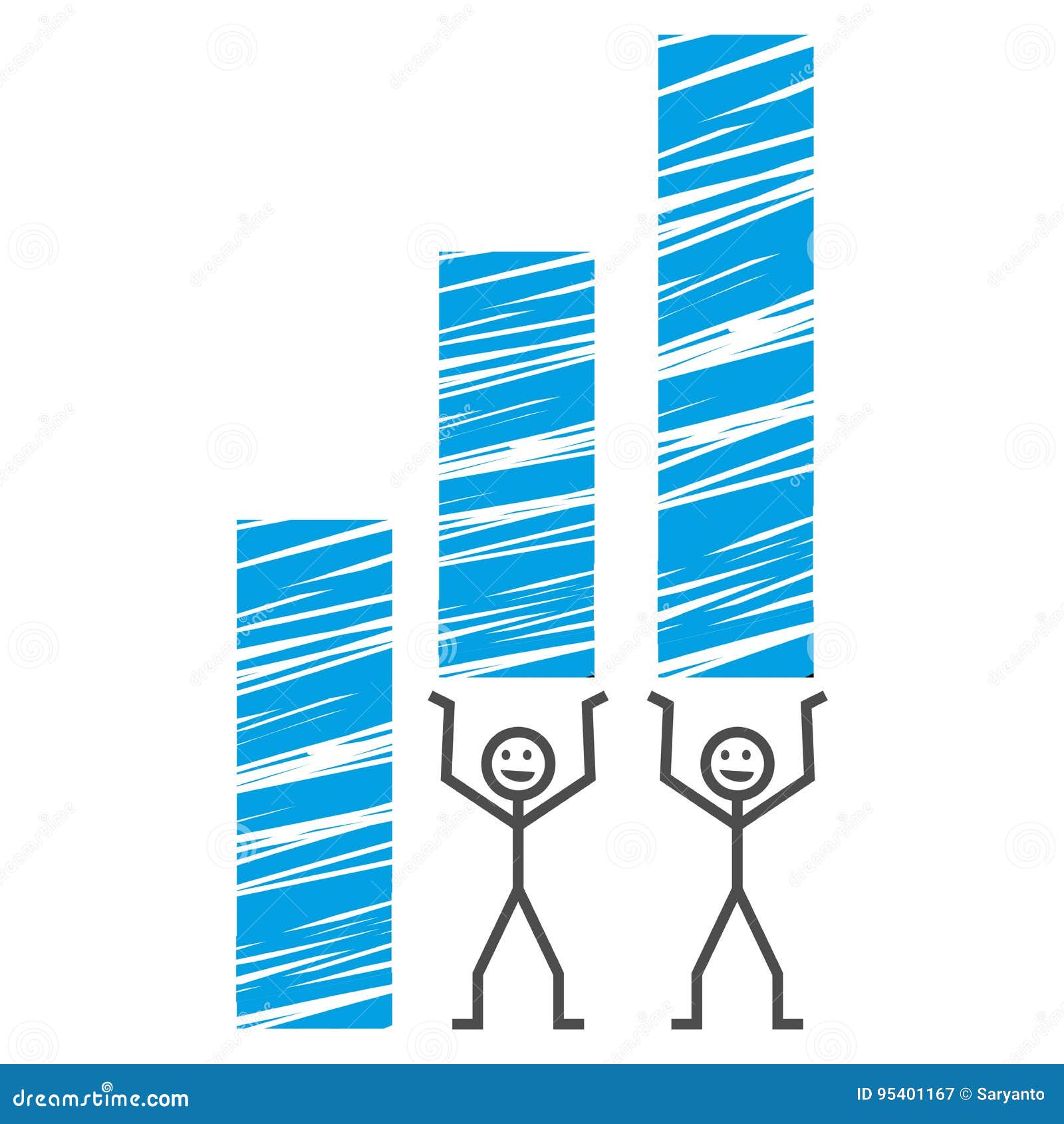 Positive graph stock vector. Illustration of render, report - 95401167