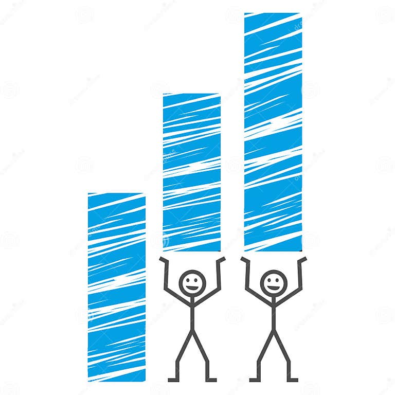 Positive graph stock vector. Illustration of render, report - 95401167