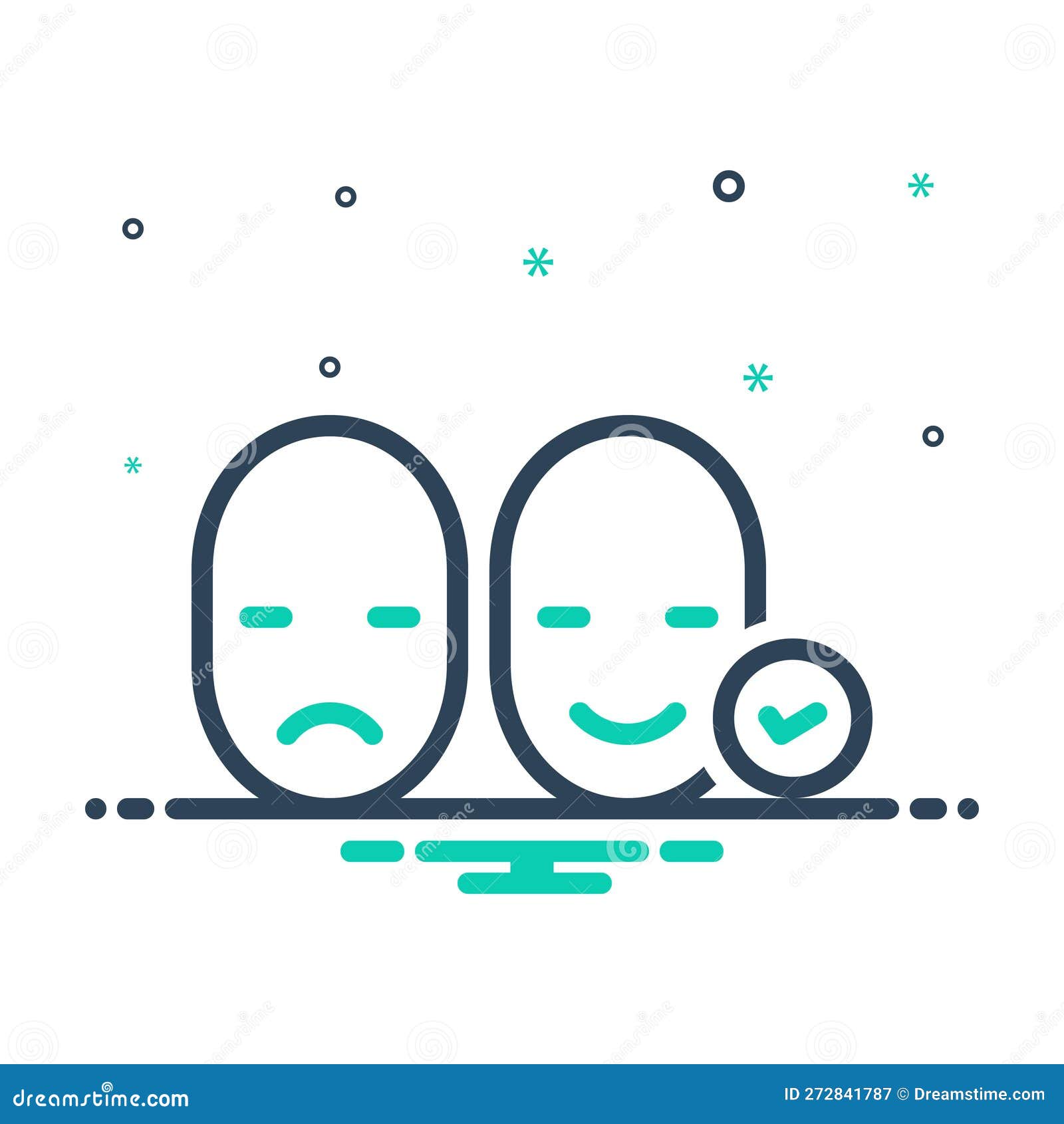 Mix Icon for Positive, Happy and Decisive Stock Vector - Illustration ...