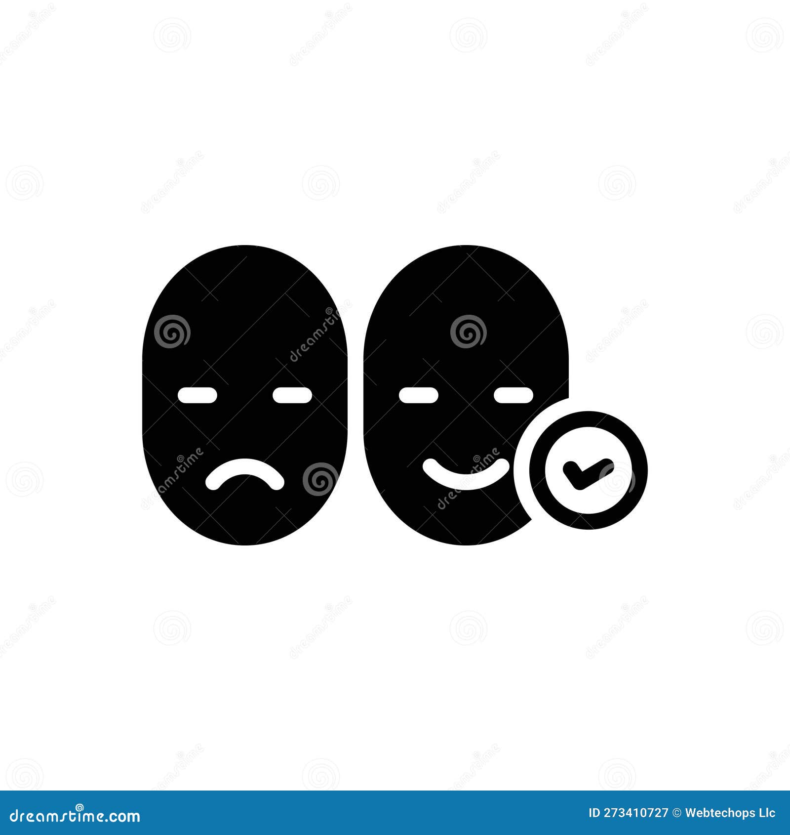 Black Solid Icon for Positive, Happy and Decivise Stock Vector ...