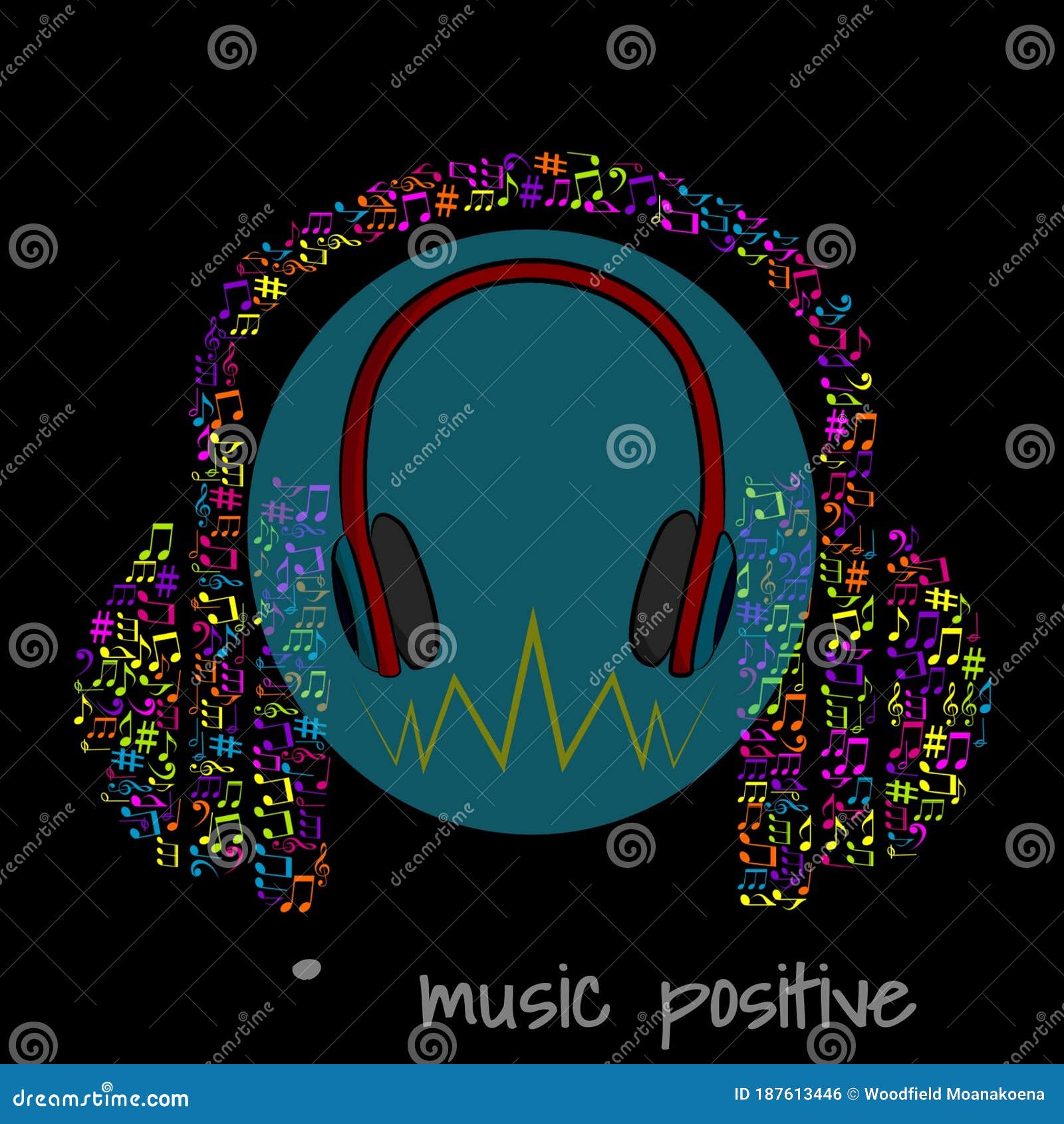 Only the Positive Influence of Music Stock Illustration - Illustration ...