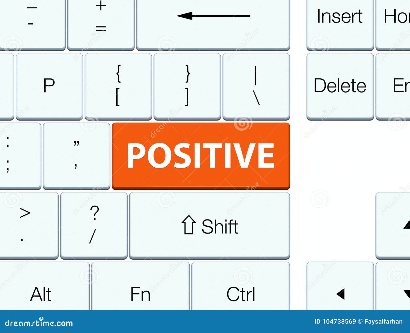 Positive Orange Keyboard Button Stock Illustration - Illustration of ...