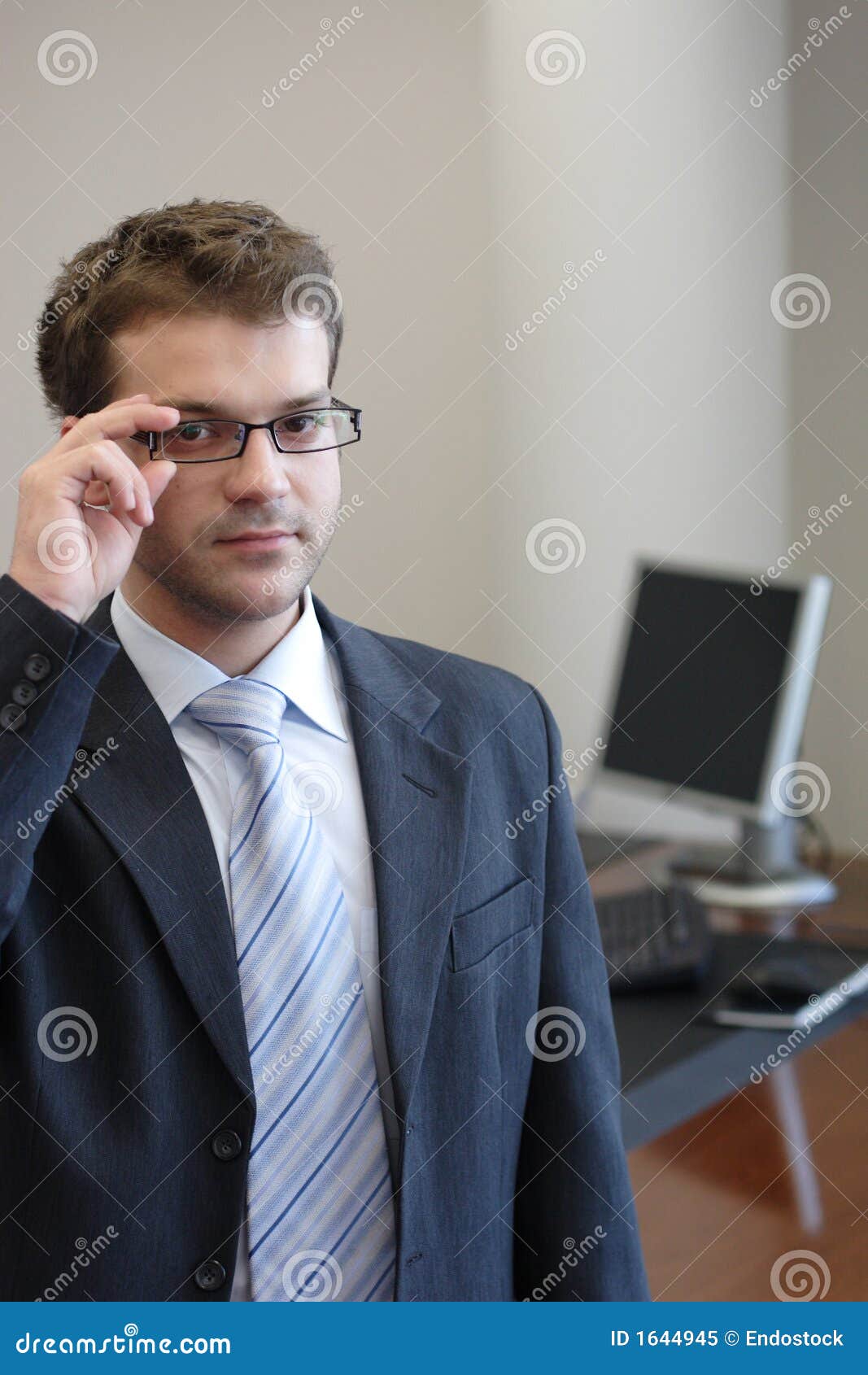 Positive junior executive stock image. Image of graduate - 1644945