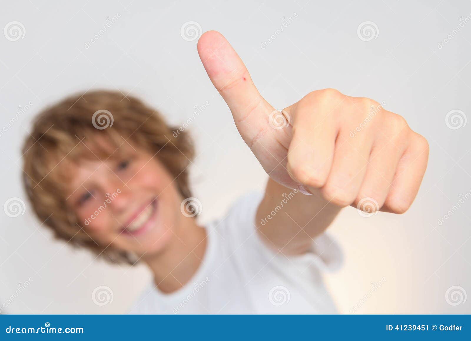 Positive kid with thumb up stock image. Image of thumb - 41239451