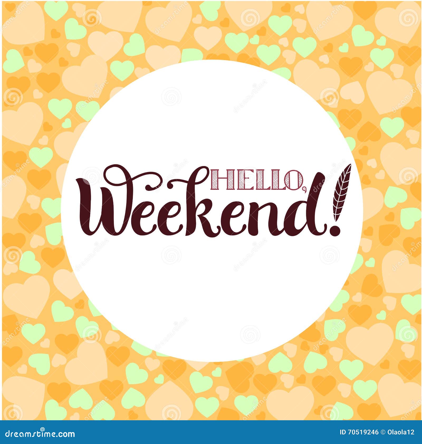 Positive Lettering Composition Hello,Weekend Stock Vector ...